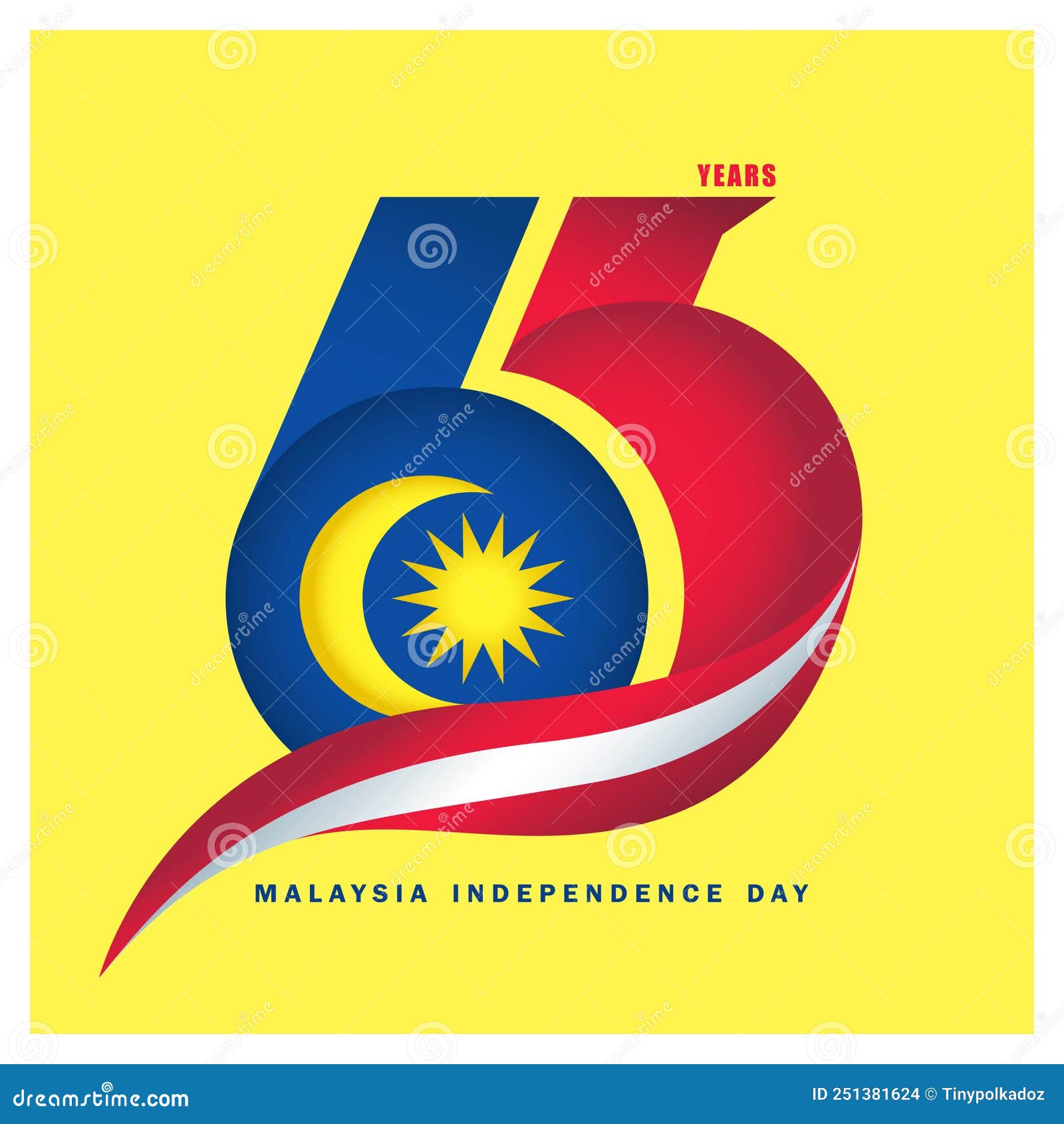 Malaysia Independence Day - Hari Merdeka Holiday Vector Illustration ...