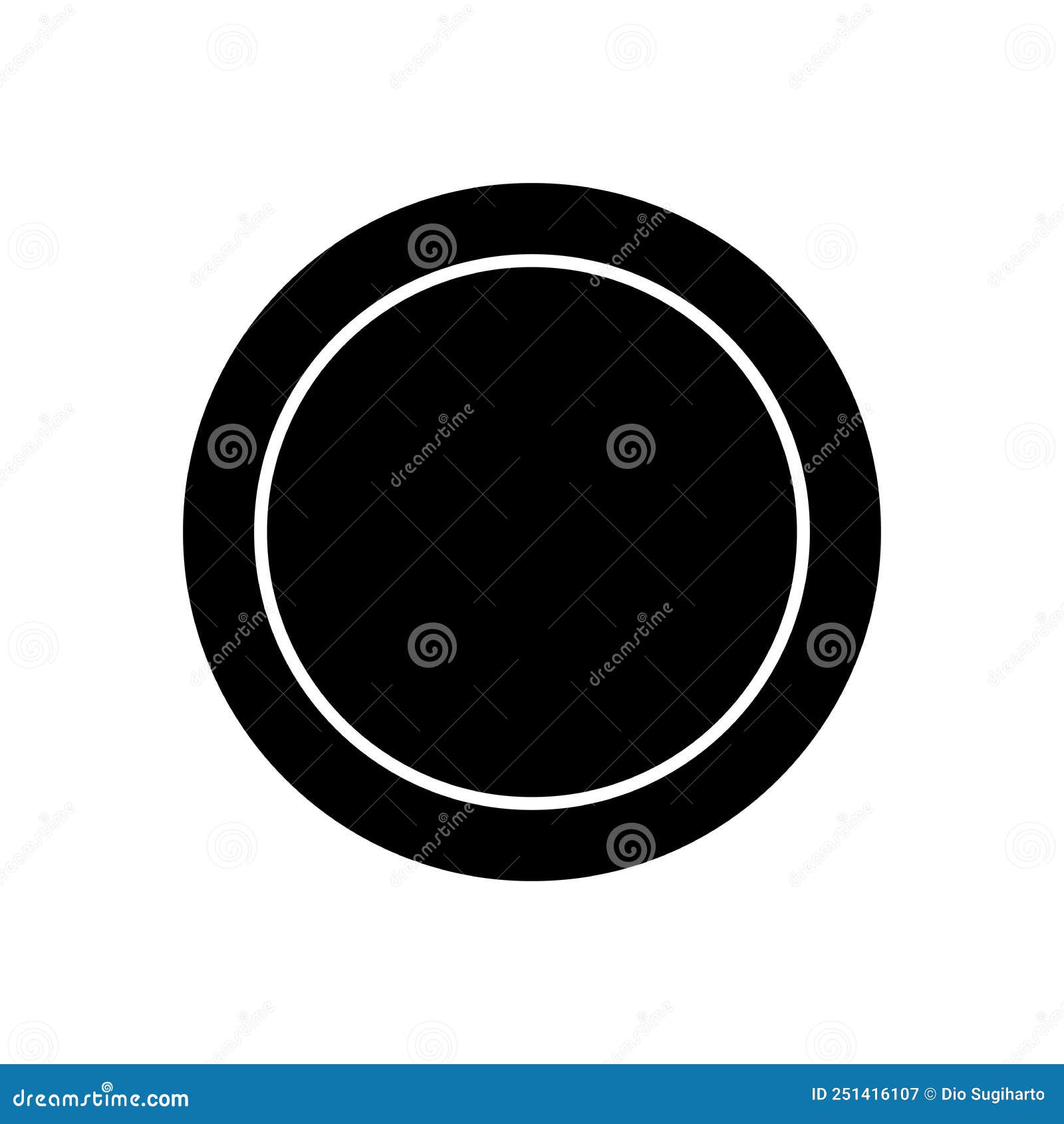 Plate Icon, Full Black. Vector Illustration, Suitable for Content ...