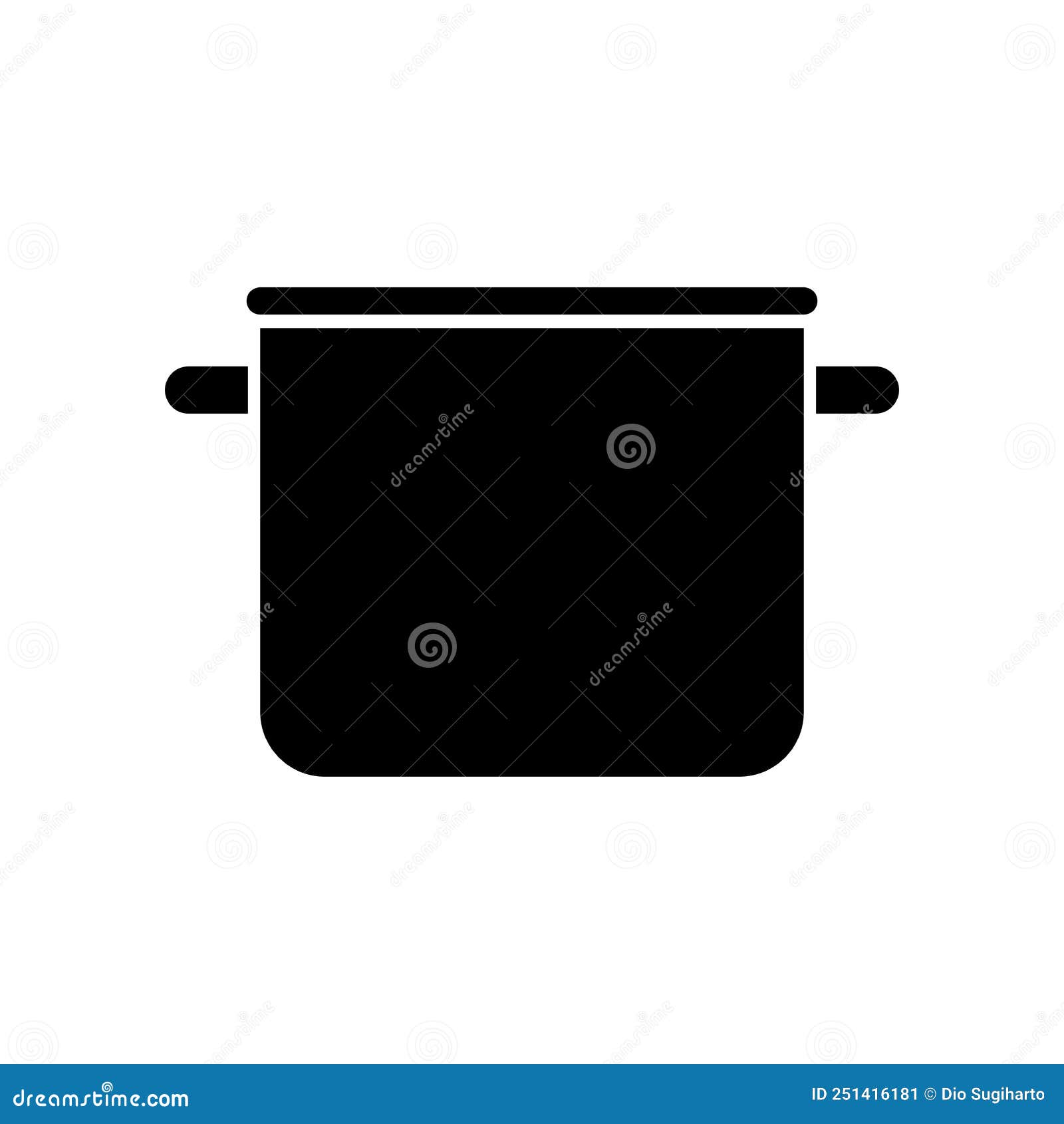 Pot Icon, Full Black. Vector Illustration, Suitable for Content Design ...