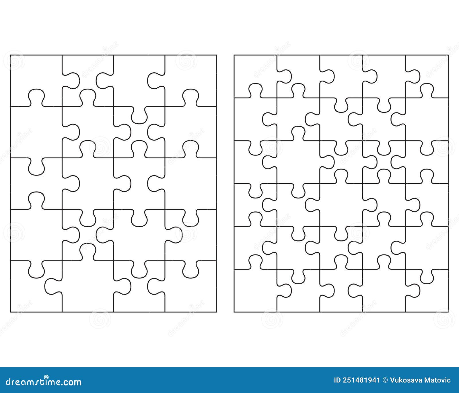 Puzzles, separate pieces stock illustration. Illustration of jigsaw ...