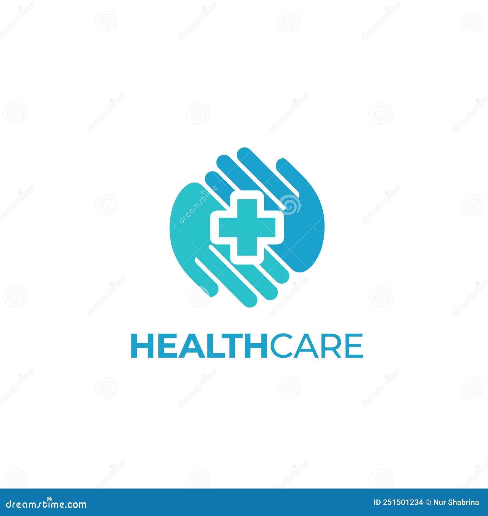 Modern Two Hand Cross Healt Medical Care Design Inspiration Stock ...