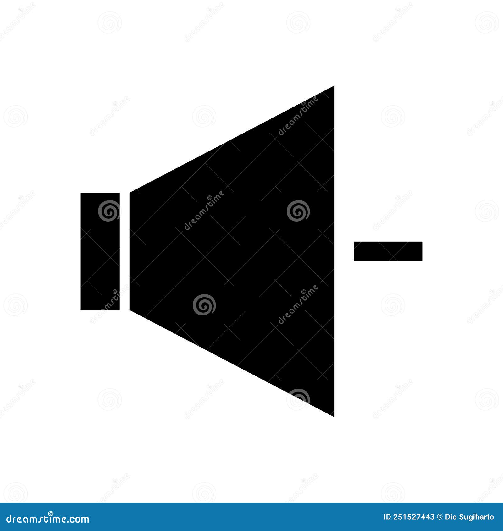 Minus Volume Icon, Full Black. Vector Illustration, Suitable for ...
