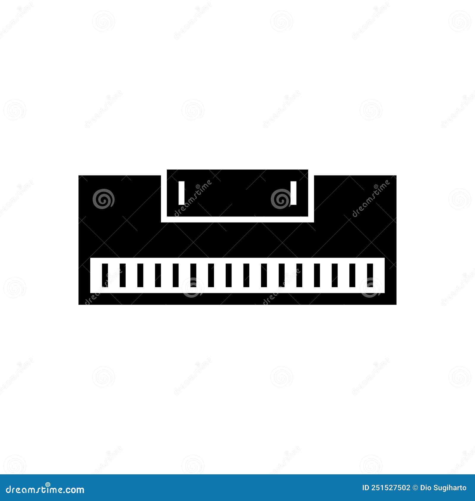 Harmonica Icon, Full Black. Vector Illustration, Suitable for Content ...