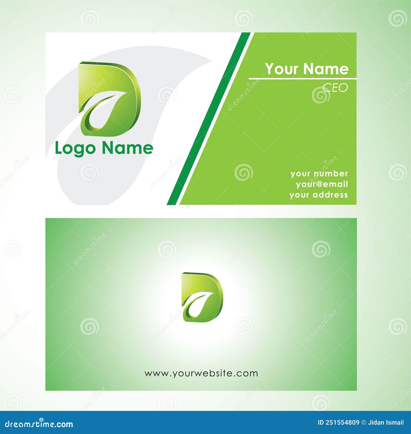 Green Vector Envelope Design Layout Stock Vector - Illustration of ...