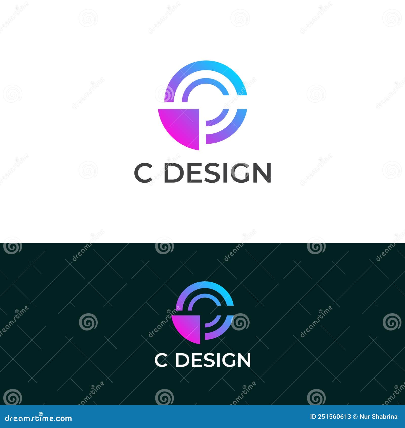 C or CC Font Modern Concept Design Inspiration Stock Illustration ...