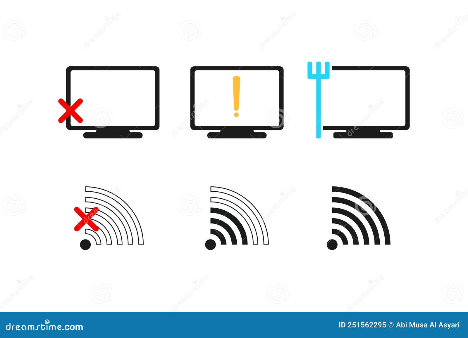 Vector Set of Connected Internet Icons Stock Vector - Illustration of ...