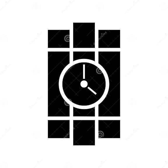 Time Bomb Icon, Full Black. Vector Illustration, Suitable for Content ...
