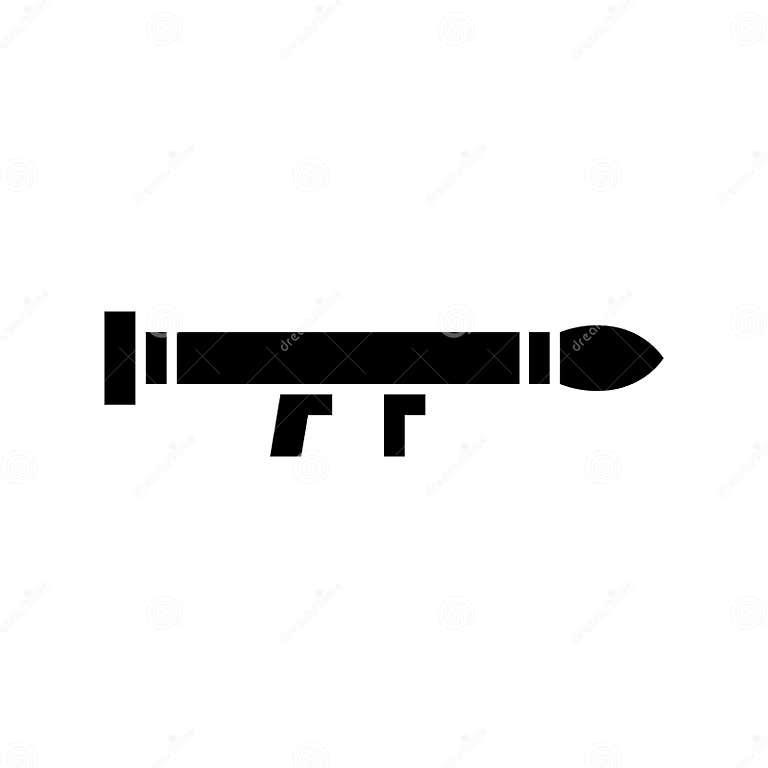 Bazooka Icon, Full Black. Vector Illustration, Suitable for Content ...