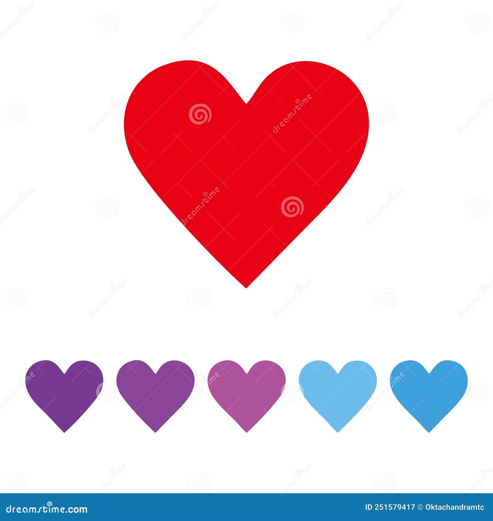 Colorful Heart Icon. Colorful Illustration of Love Symbol. Basic ...