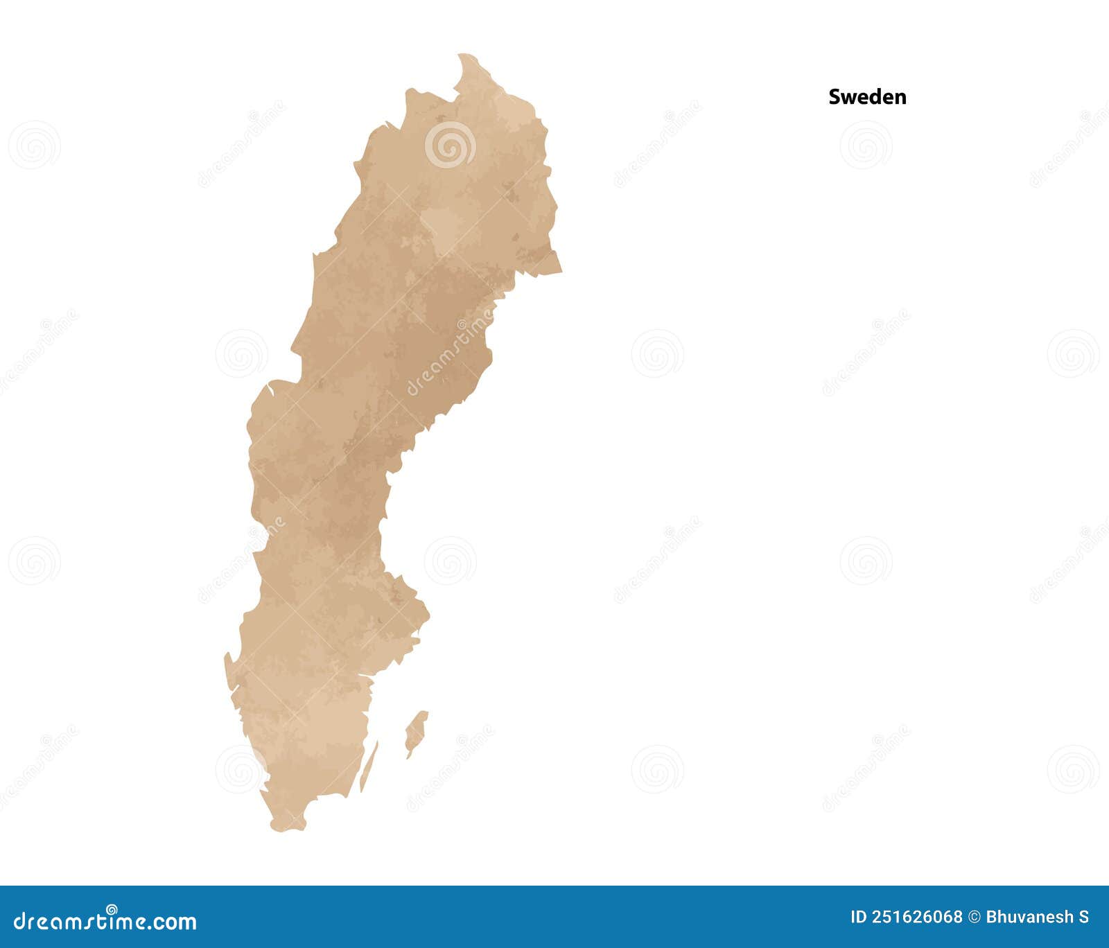 Sweden Country Map 3d Illustrated Northern Europe Continent Royalty ...