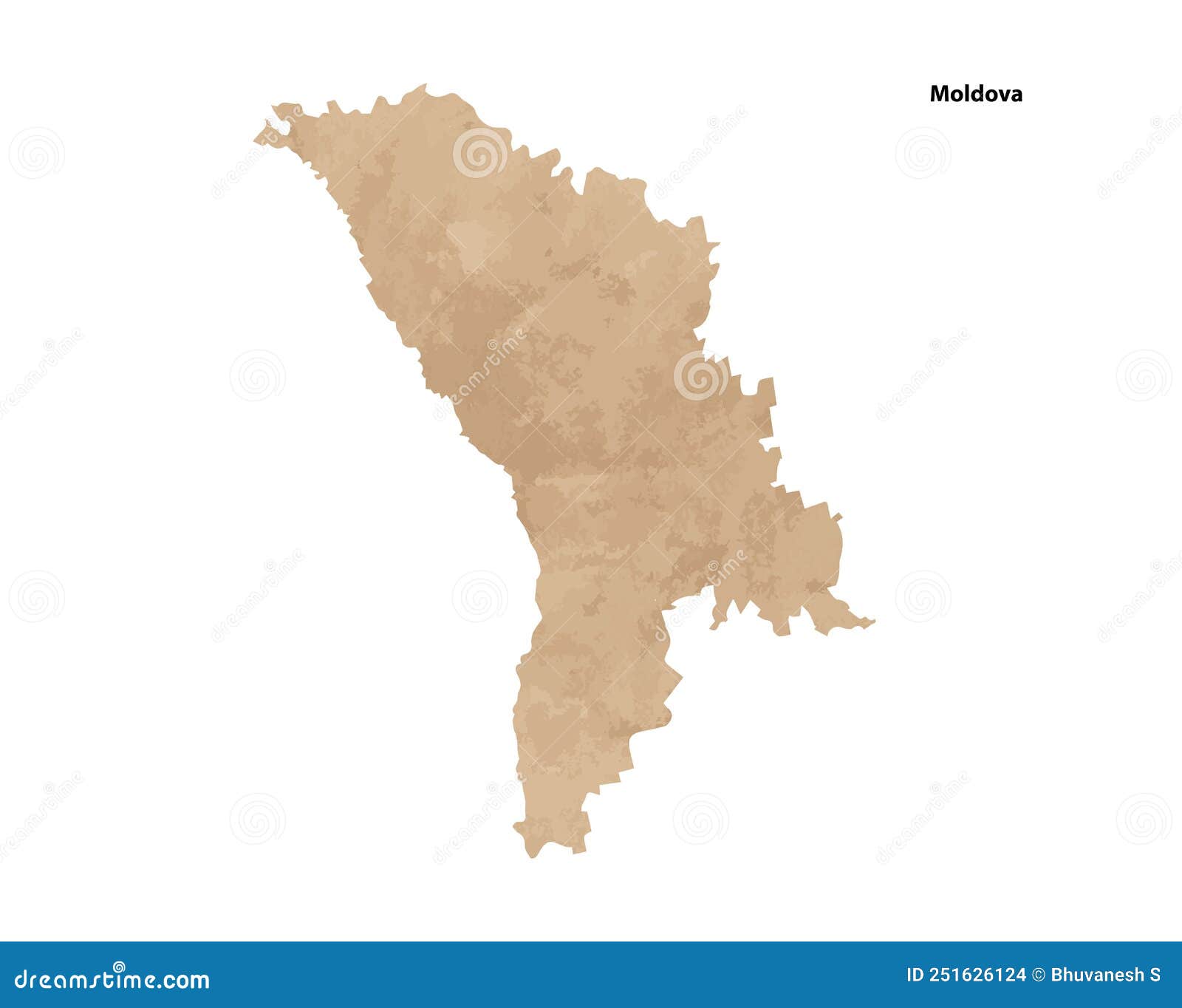 Old Vintage Paper Textured Map of Moldova Country - Vector Stock Vector ...