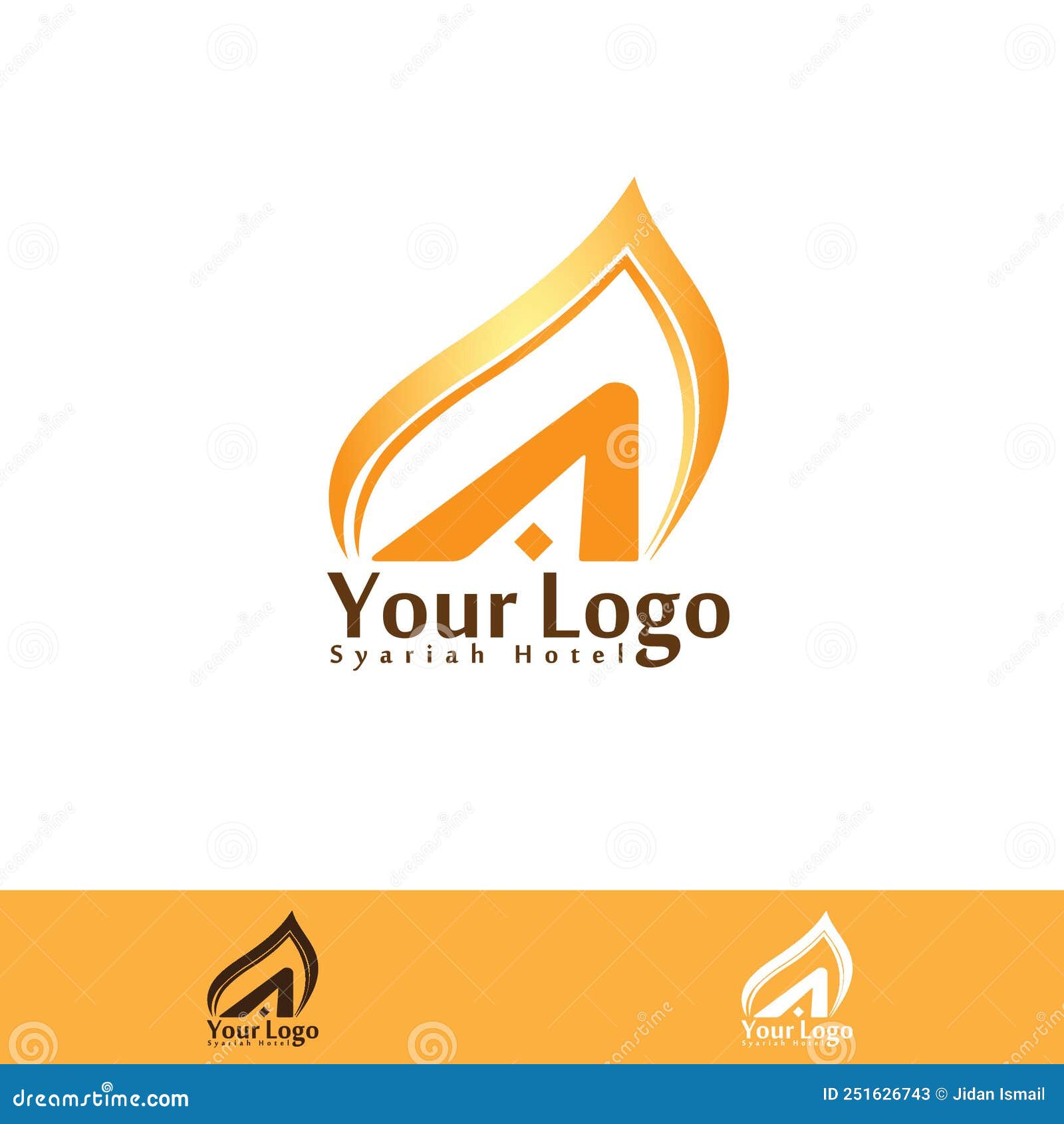 Islamic Logo Hotel Vector stock vector. Illustration of beautiful ...