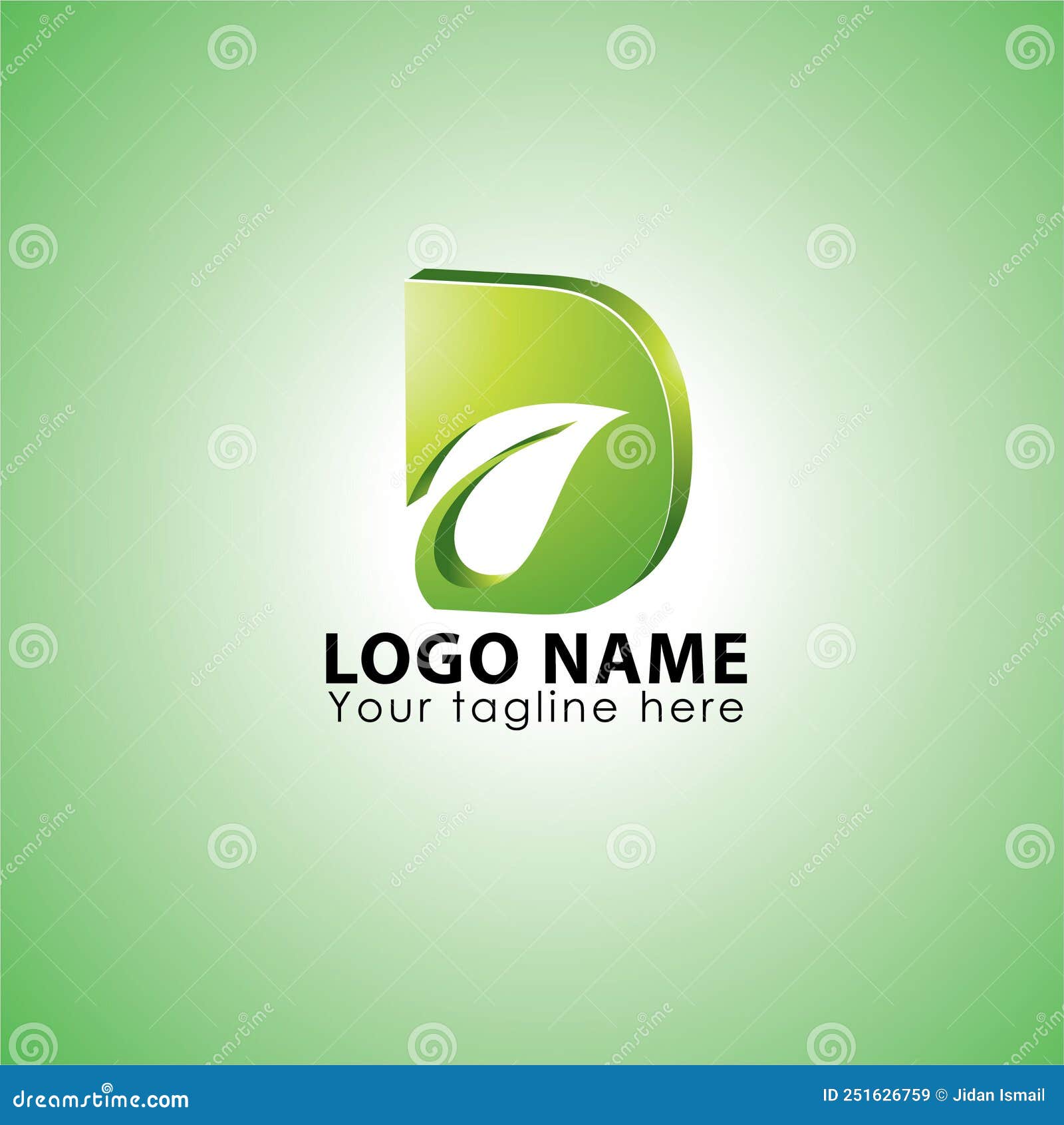 3D vector letter D logo stock vector. Illustration of abstract - 251626759