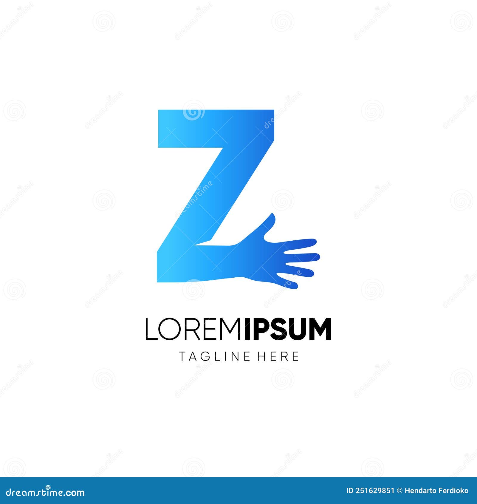 Letter Z Initial Hand Logo Design Vector Icon Graphic Stock Vector ...