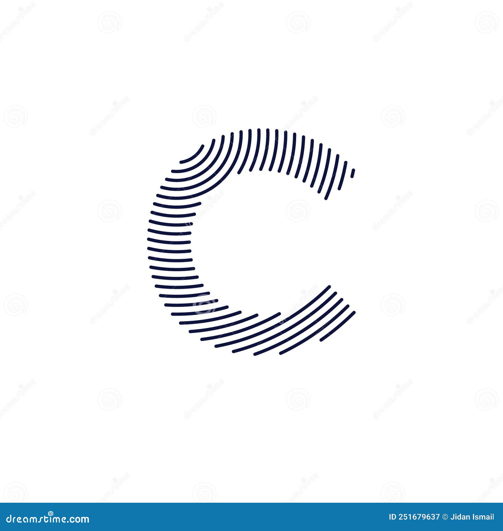 Lines Letter C Logo Vector Design Stock Vector - Illustration of design ...