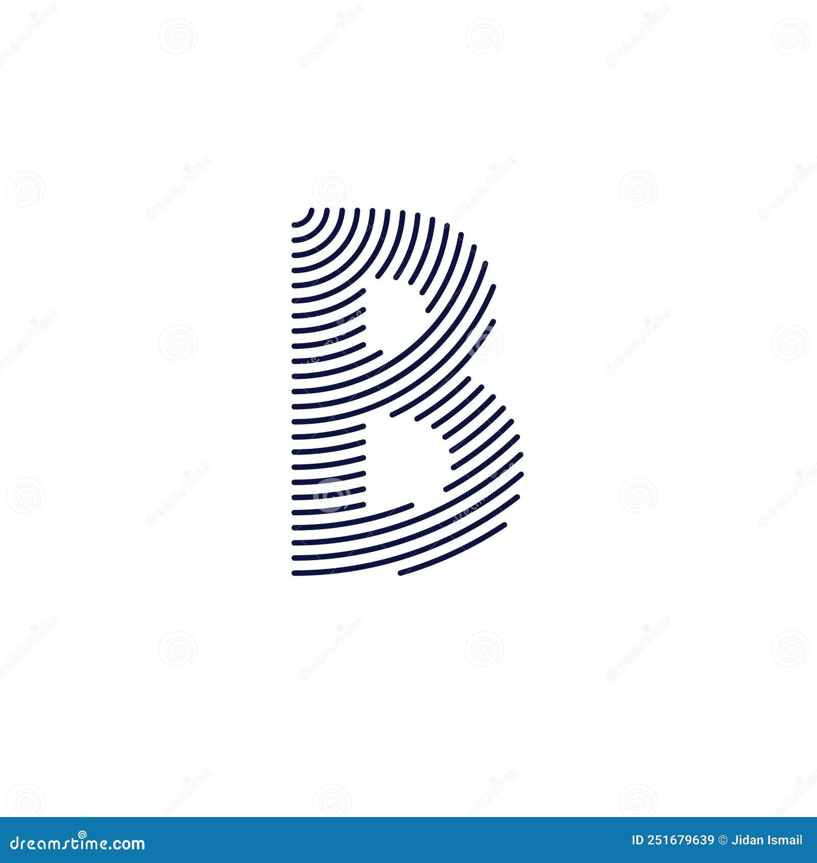 Lines Letter Initial B Logo Vector Design | CartoonDealer.com #251679639