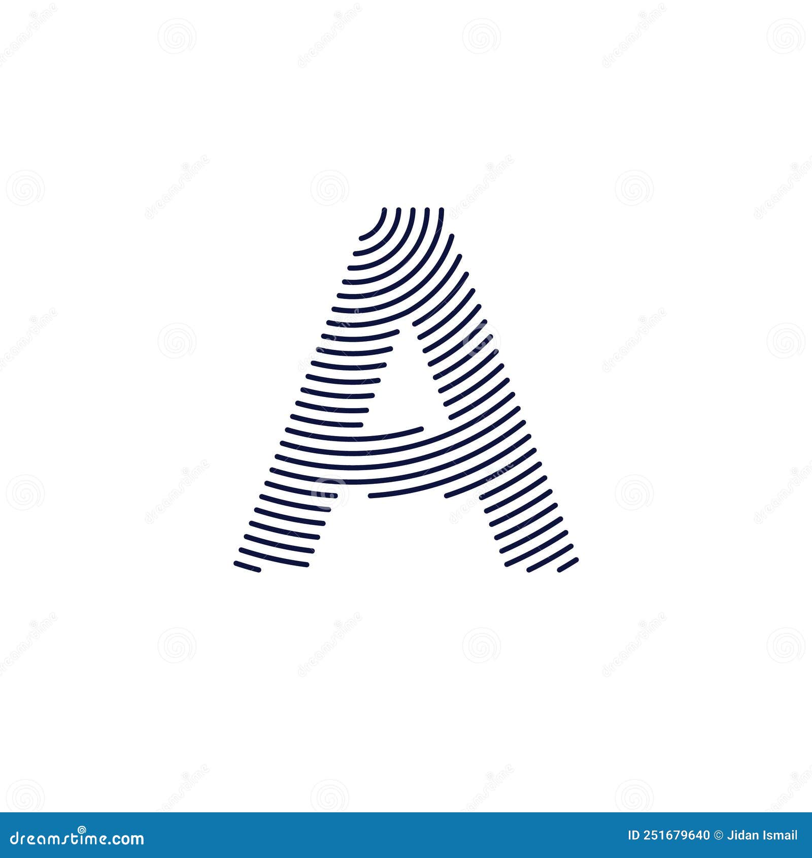 Letter a Line Logo Vector Design Stock Vector - Illustration of drawing ...