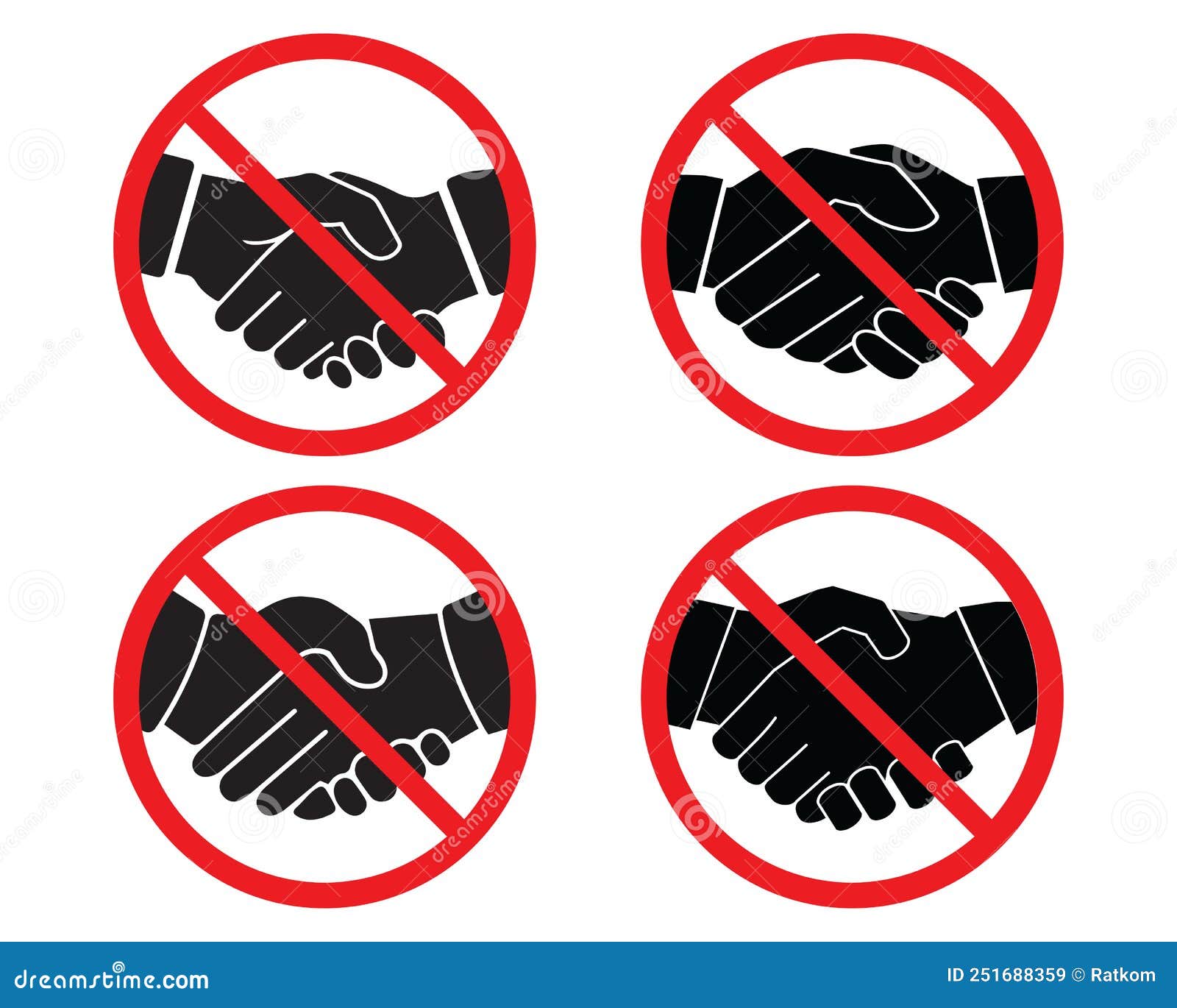 Prohibited Signs, Business Handshakes Stock Illustration - Illustration ...