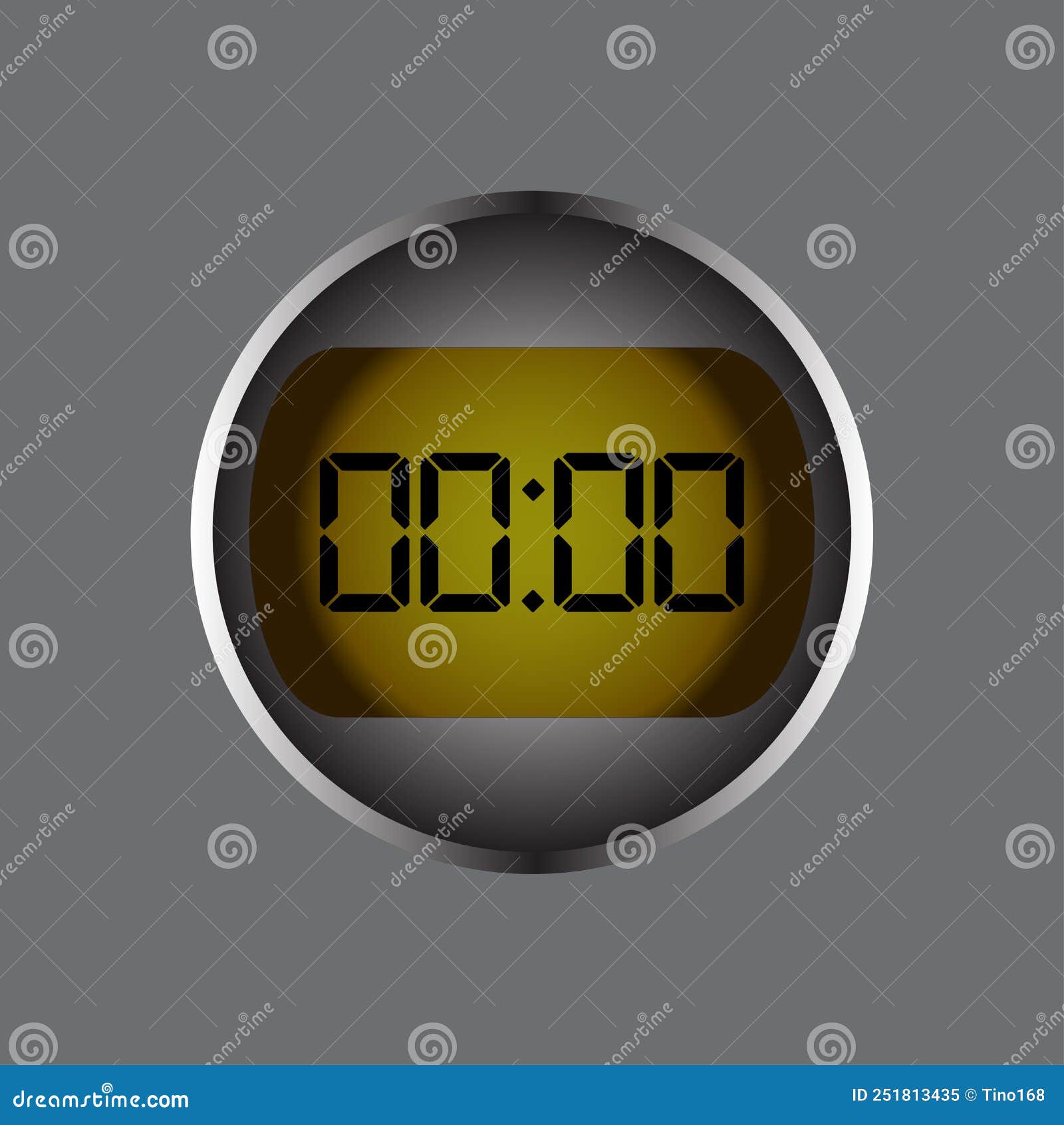 Digital Digital Clock Vector Illustration Stock Vector - Illustration ...
