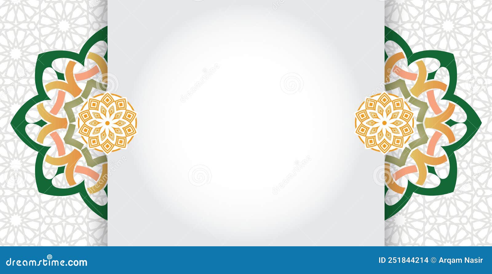 Geometric Shape of Islamic Banner Design Stock Vector - Illustration of ...