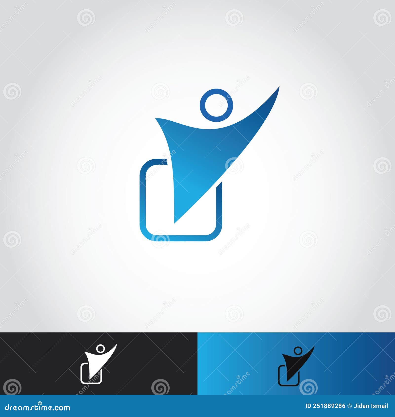 Abstract Blue People Logo. Vector Logo Design Template. Stock Vector ...