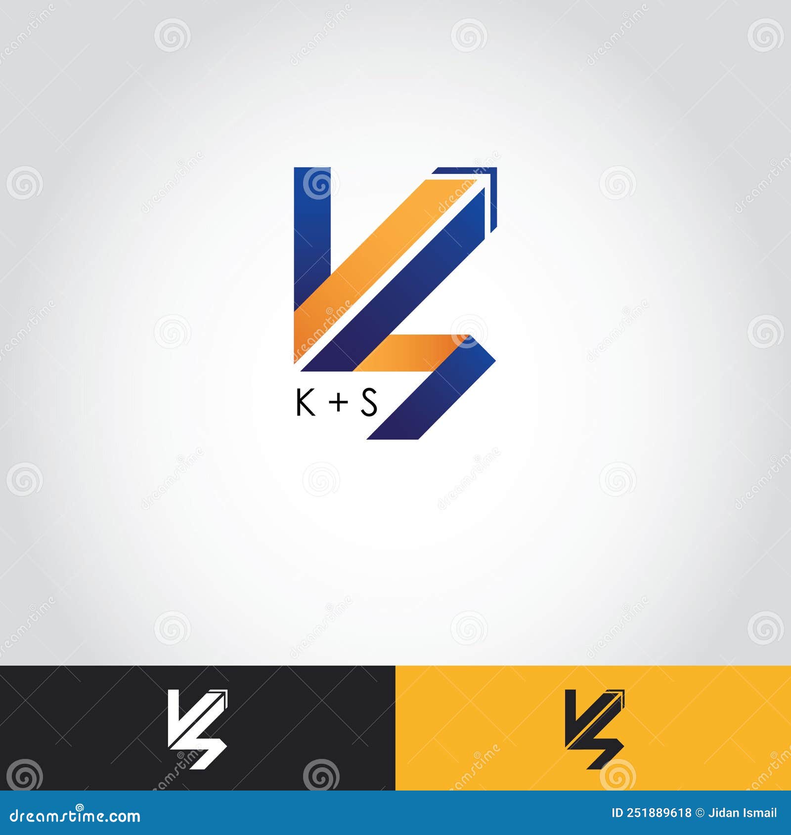 Letter K, S Logo Icon Design Template Modern Stock Vector ...