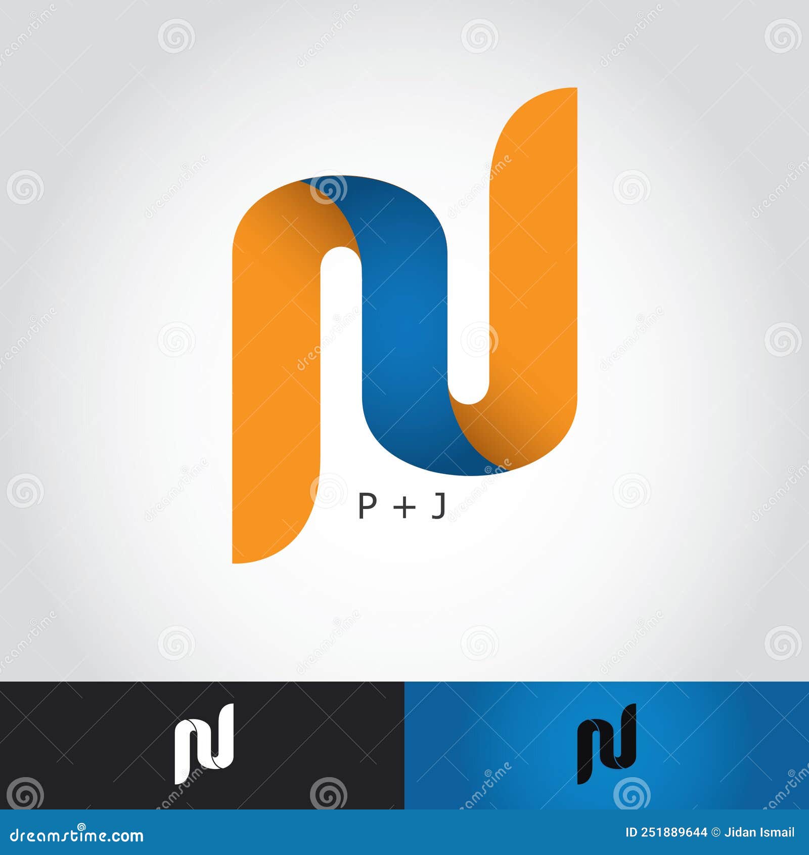 Initial Letter PJ. P & J Logo Icon Design Template Elements Stock ...