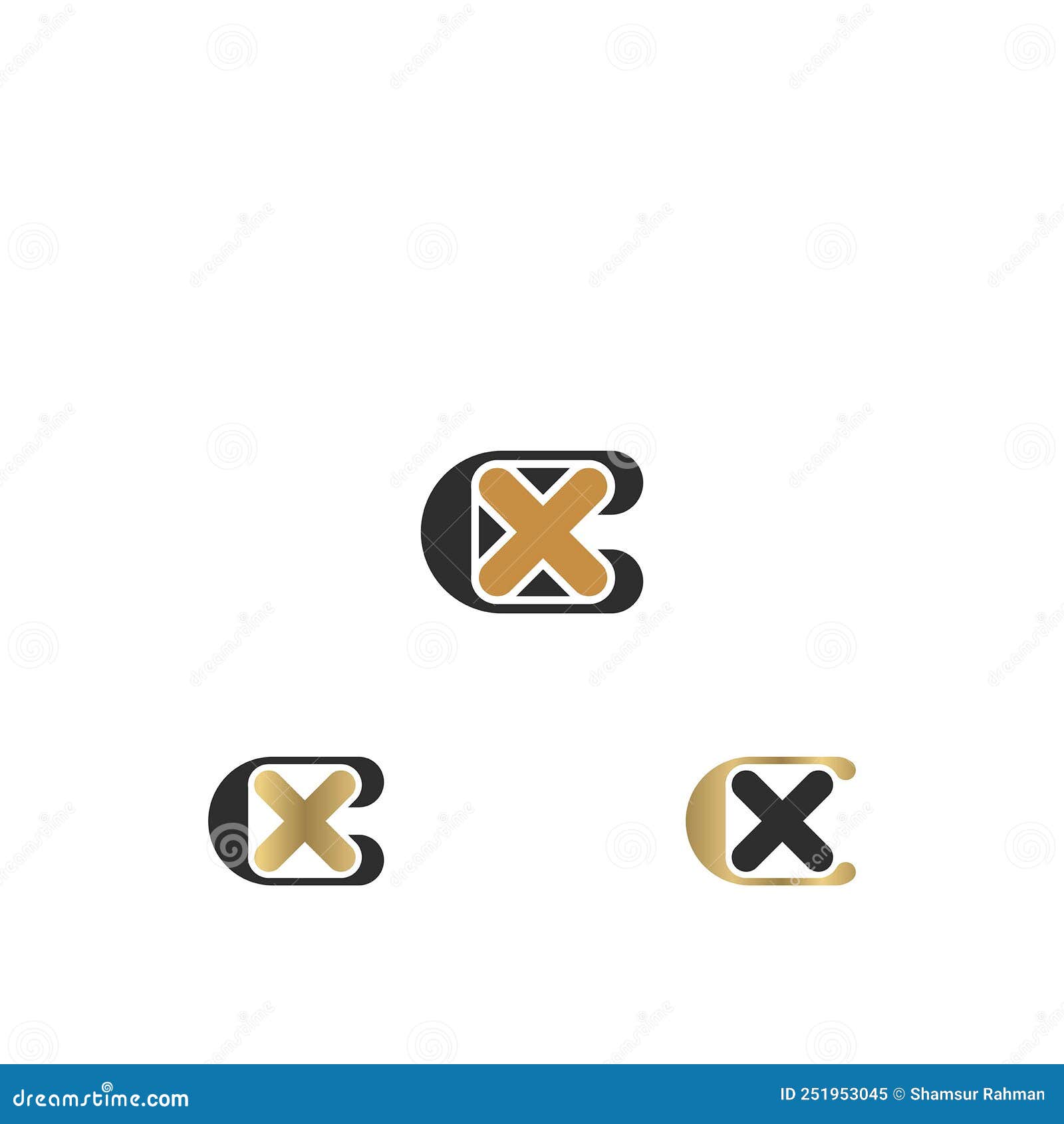 Alphabet Initials Logo CX, XC, C and X Stock Vector - Illustration of ...