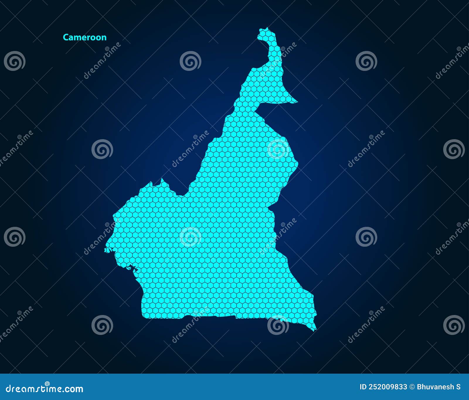 Cameroon Country Detailed Editable Map Cartoon Vector | CartoonDealer ...