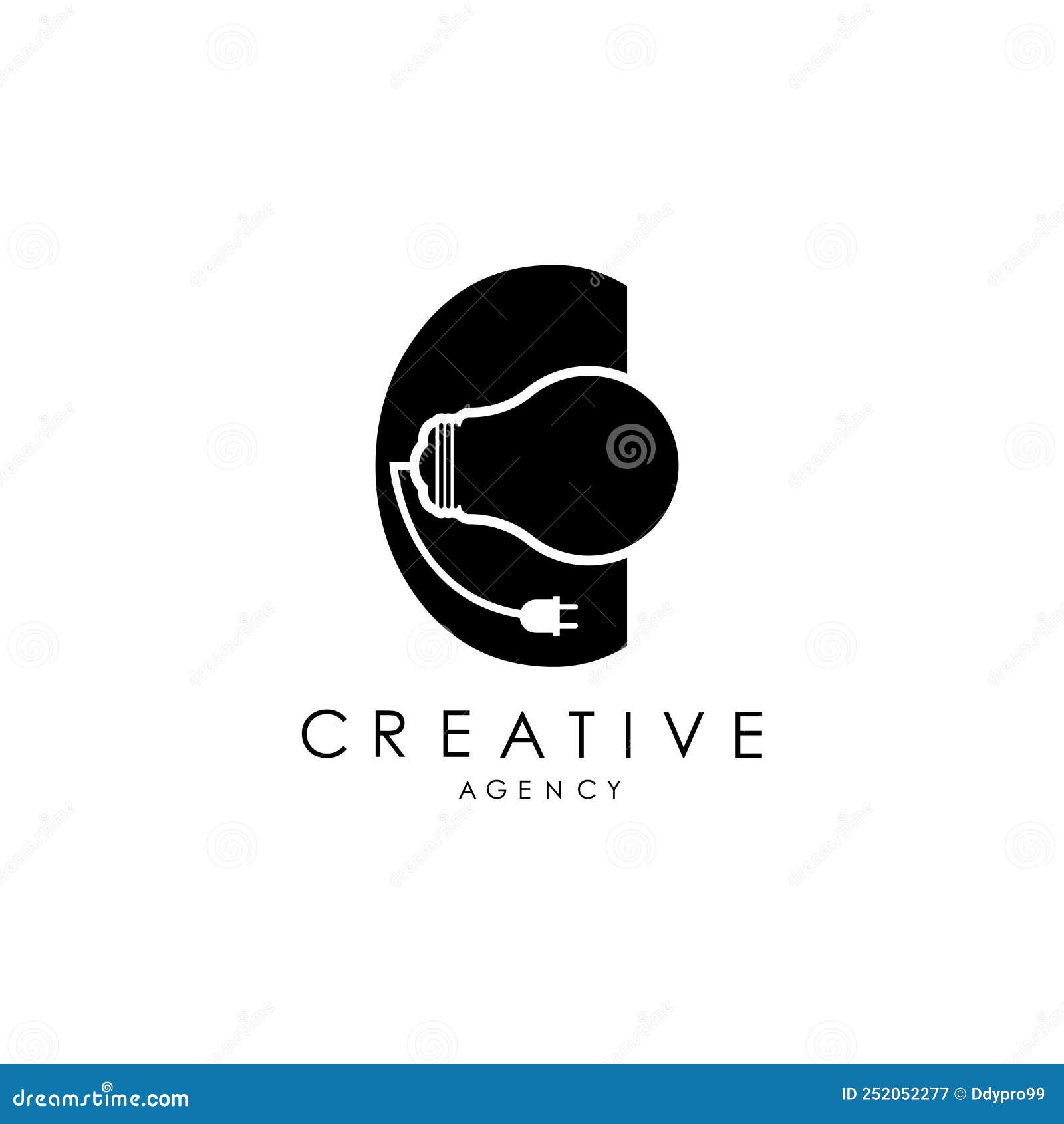 Creative Letter Logo Design with Letter C Icon Light Weight Logo with ...