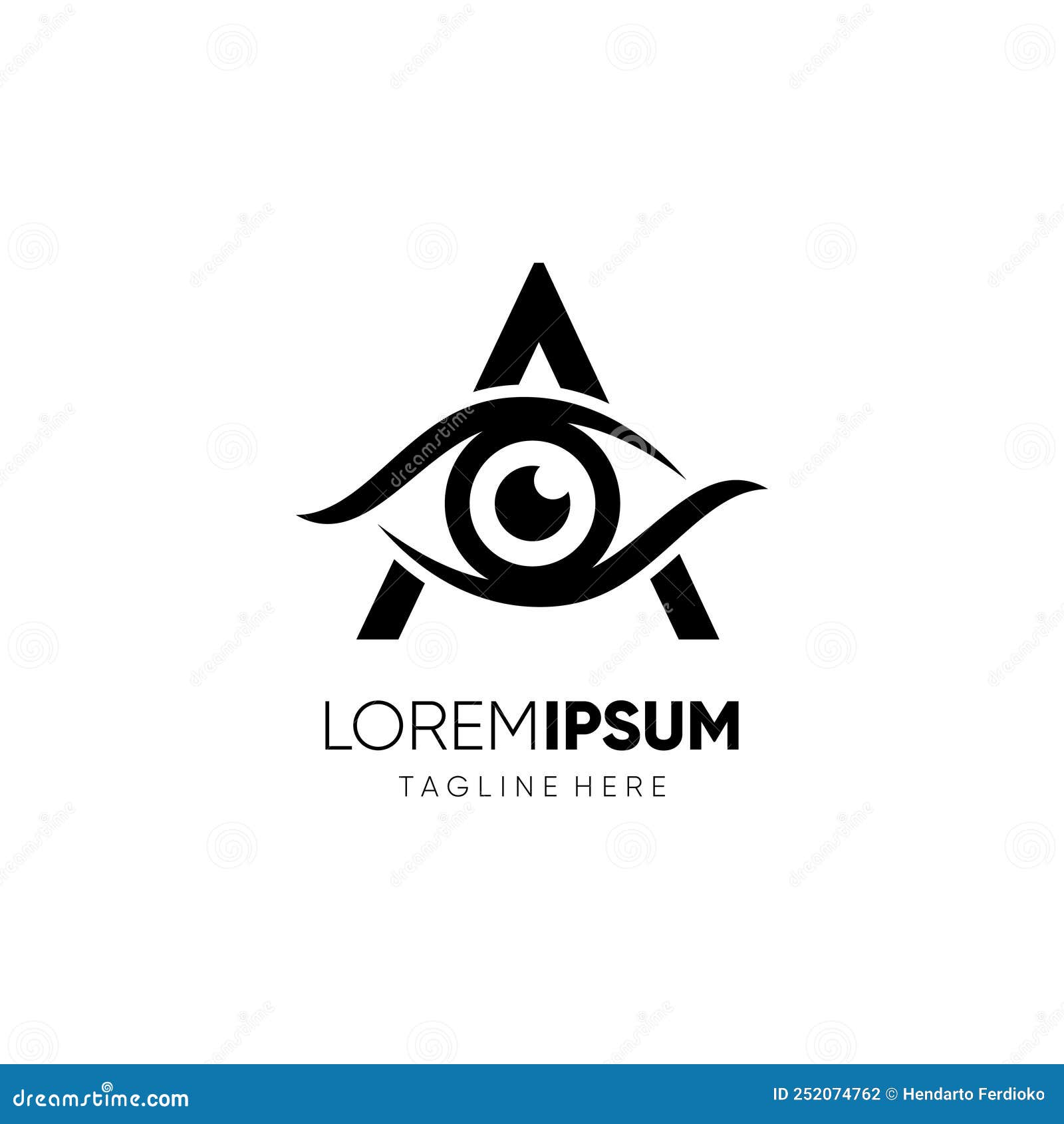 Letter a Initial Eye Logo Design Icon Vector Graphic Stock Vector ...