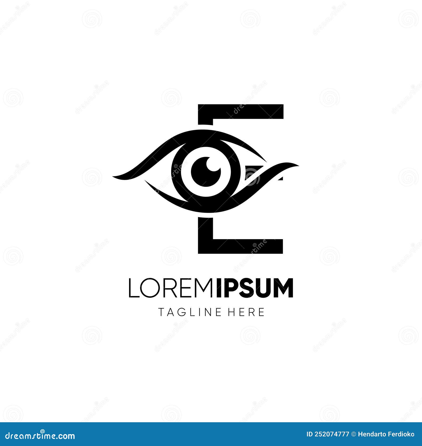 Letter E Initial Eye Logo Design Icon Vector Graphic Stock Vector ...