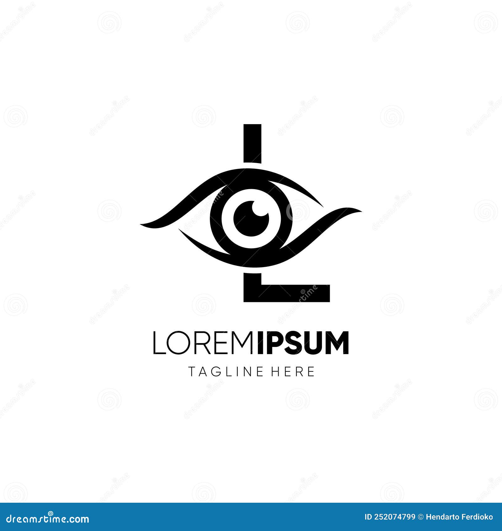 Letter L Initial Eye Logo Design Icon Vector Graphic Stock Vector ...