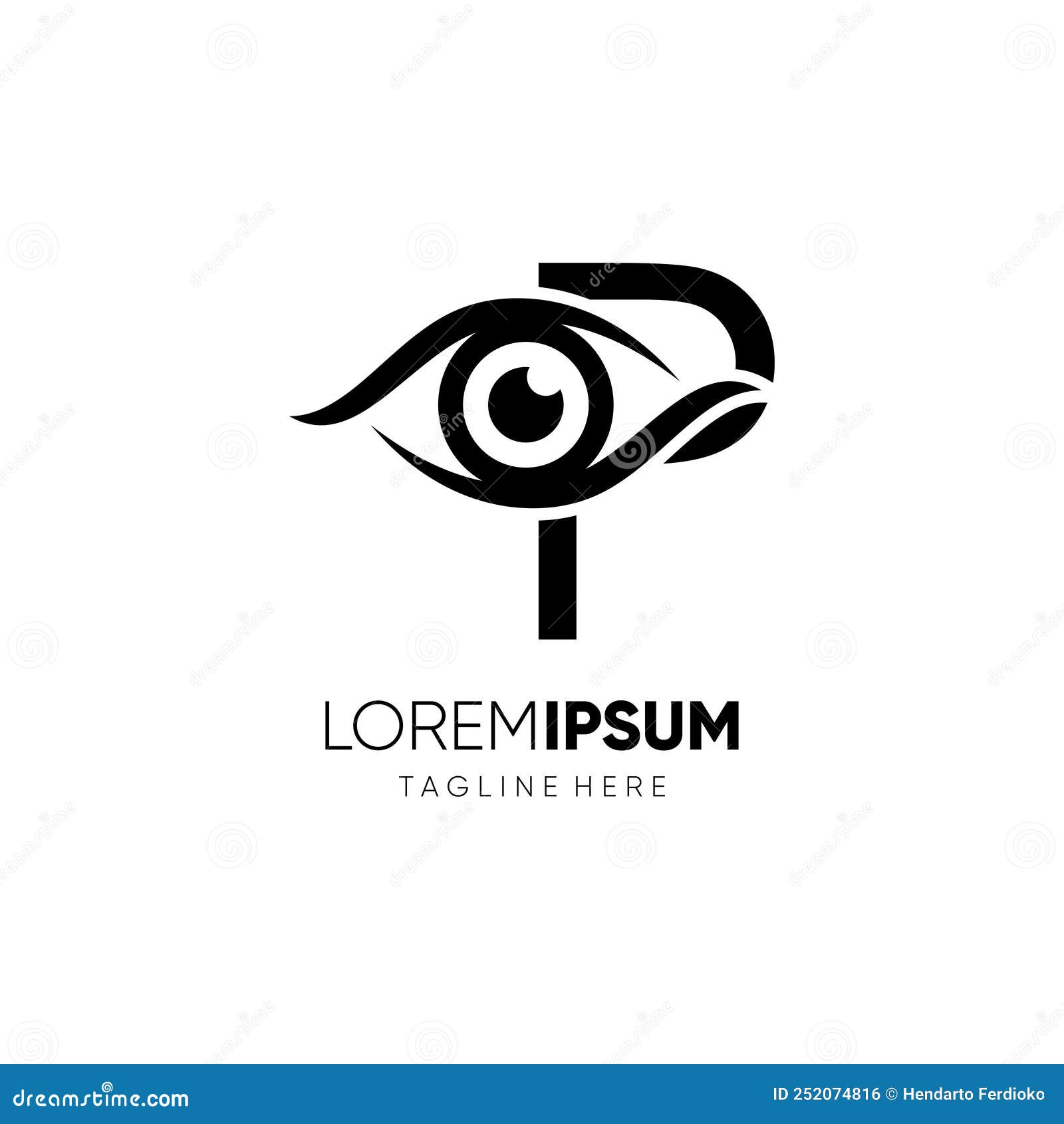 Letter P Initial Eye Logo Design Icon Vector Graphic Stock Vector ...