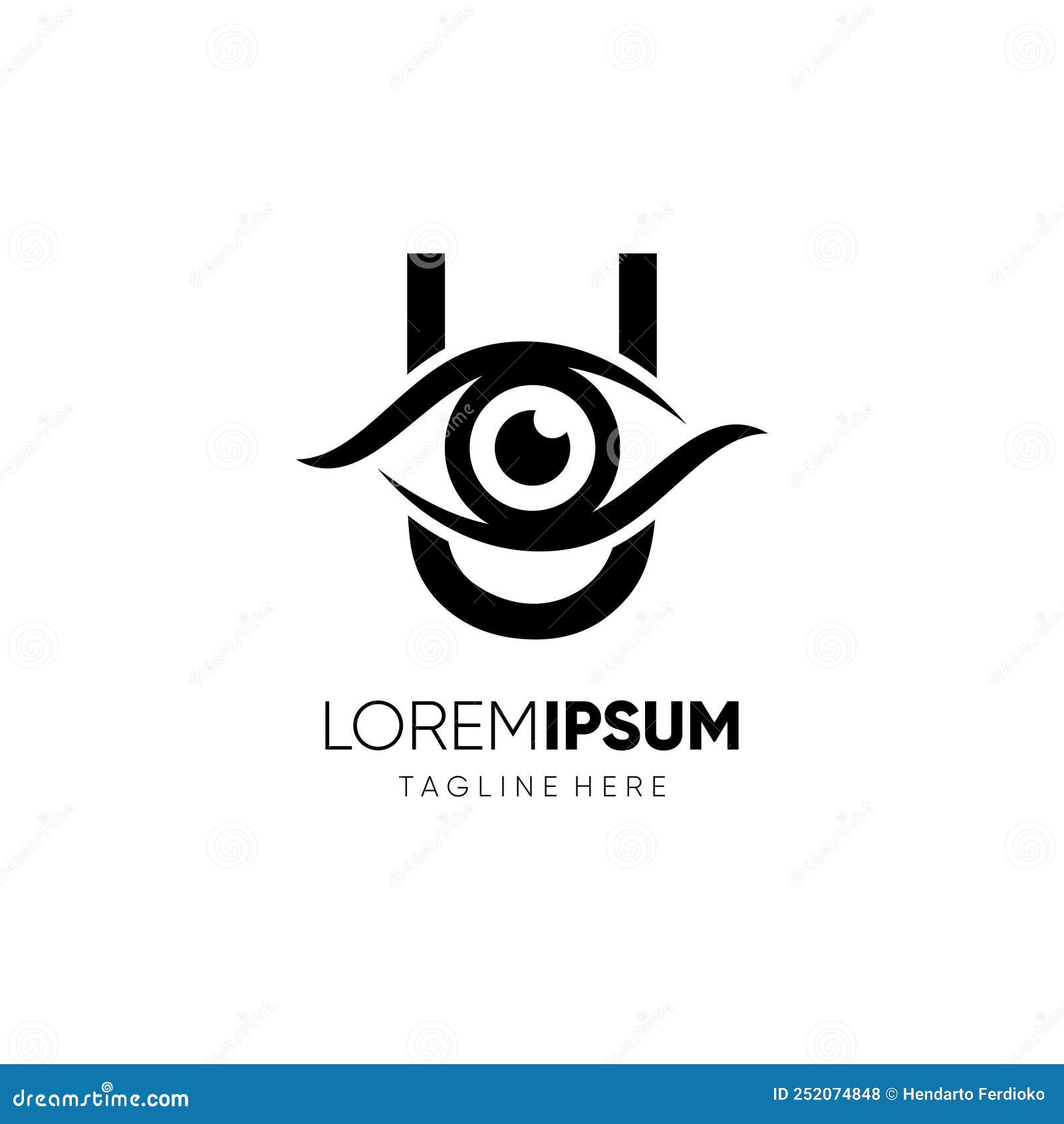 Letter U Initial Eye Logo Design Icon Vector Graphic Stock Vector ...
