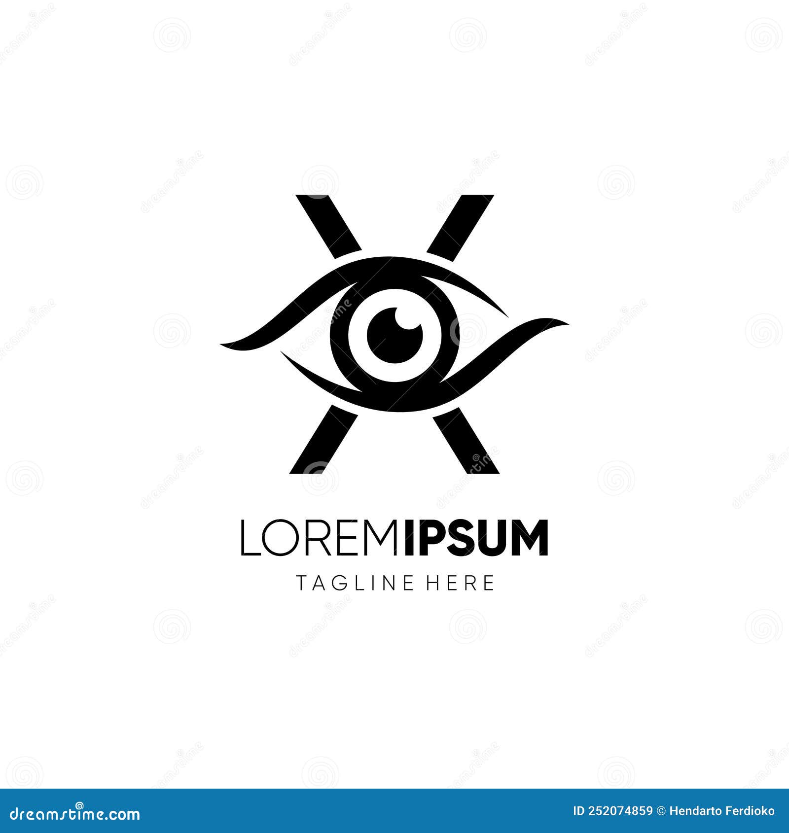 Letter X Initial Eye Logo Design Icon Vector Graphic Stock Vector ...