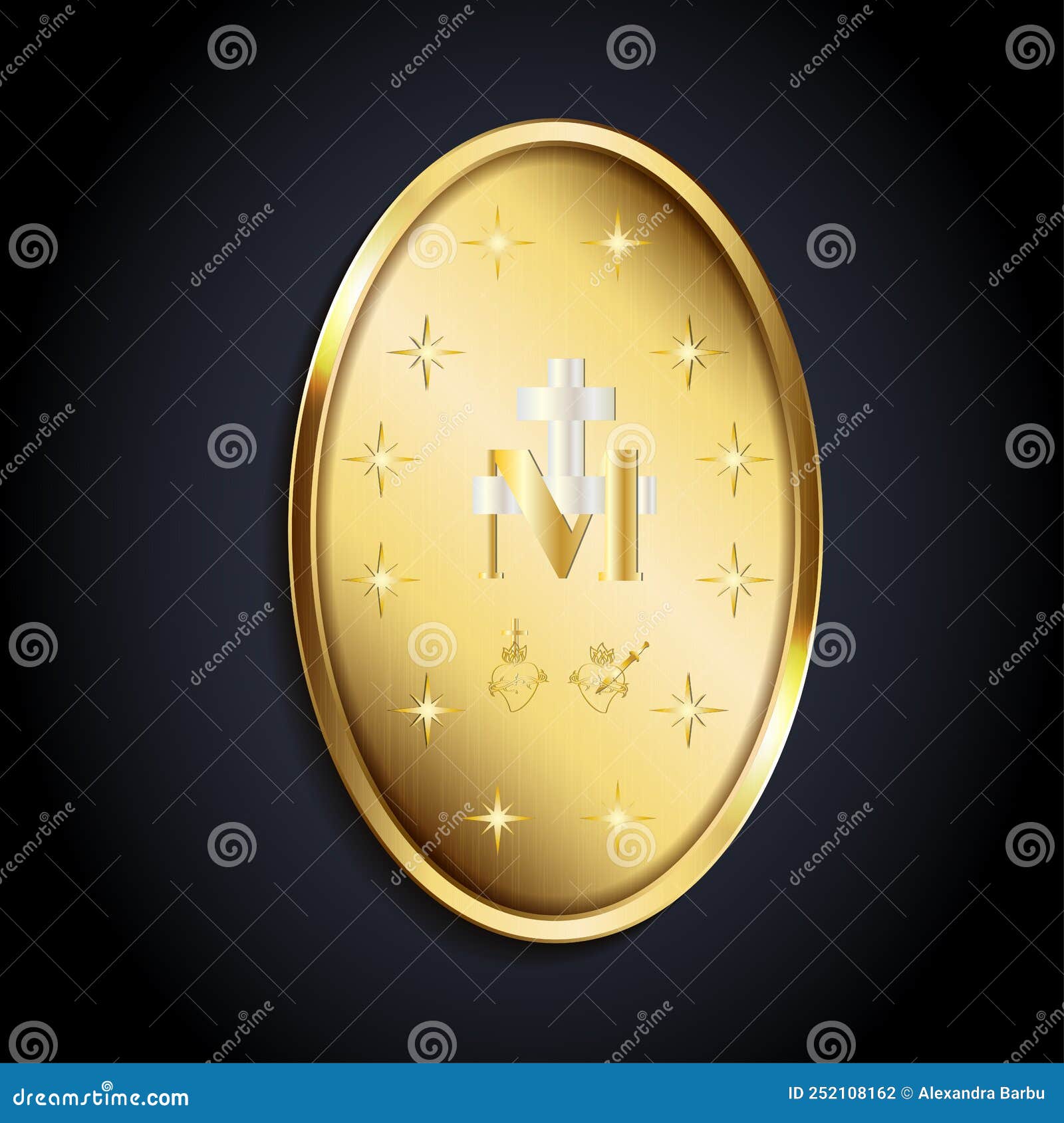 Miraculous Medallion, MI, Devotional Medal, Sacred Heart, Divine Love ...