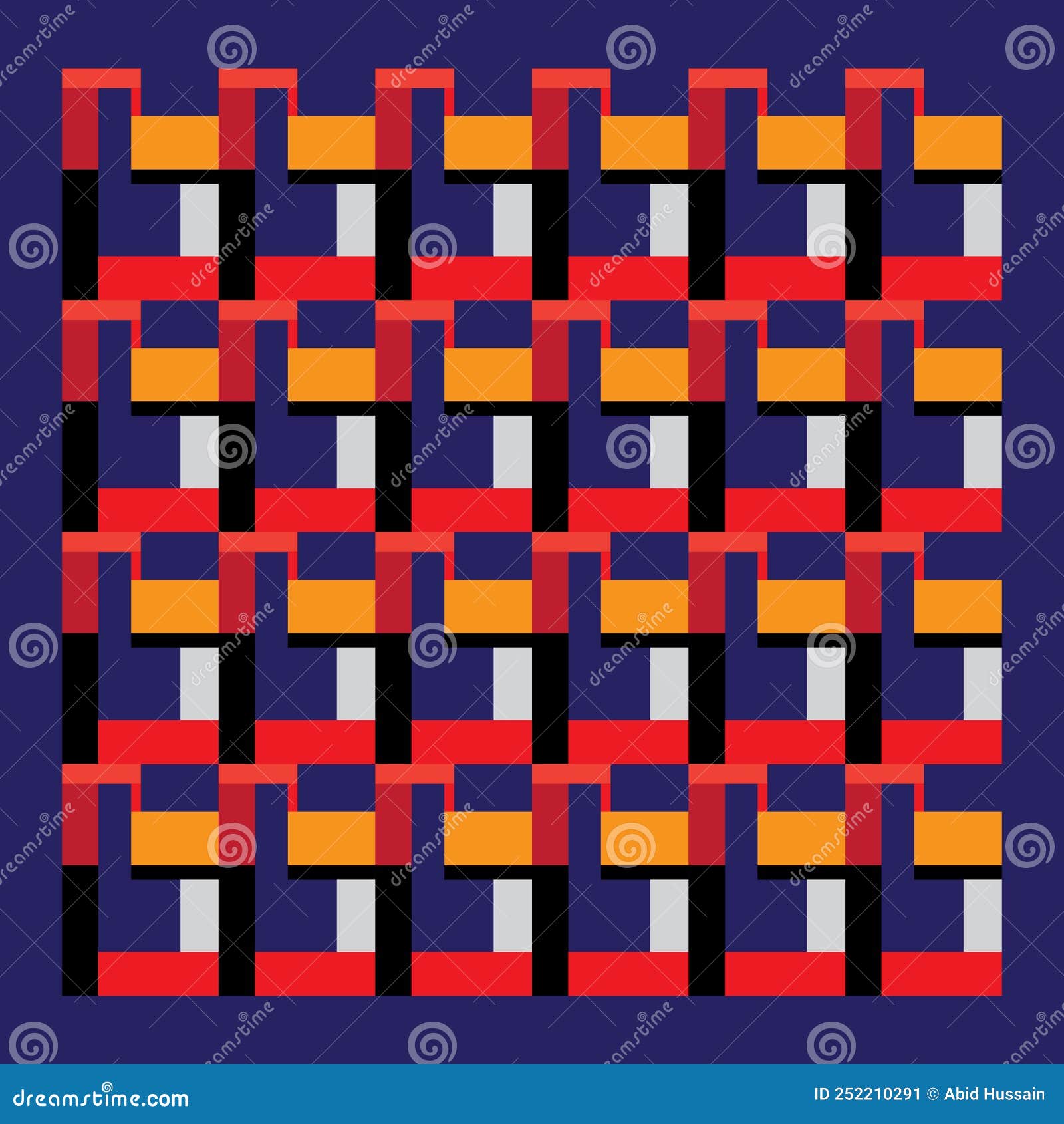 Colorful Grid Background, Seamless Geometric Pattern Design, Color Art ...