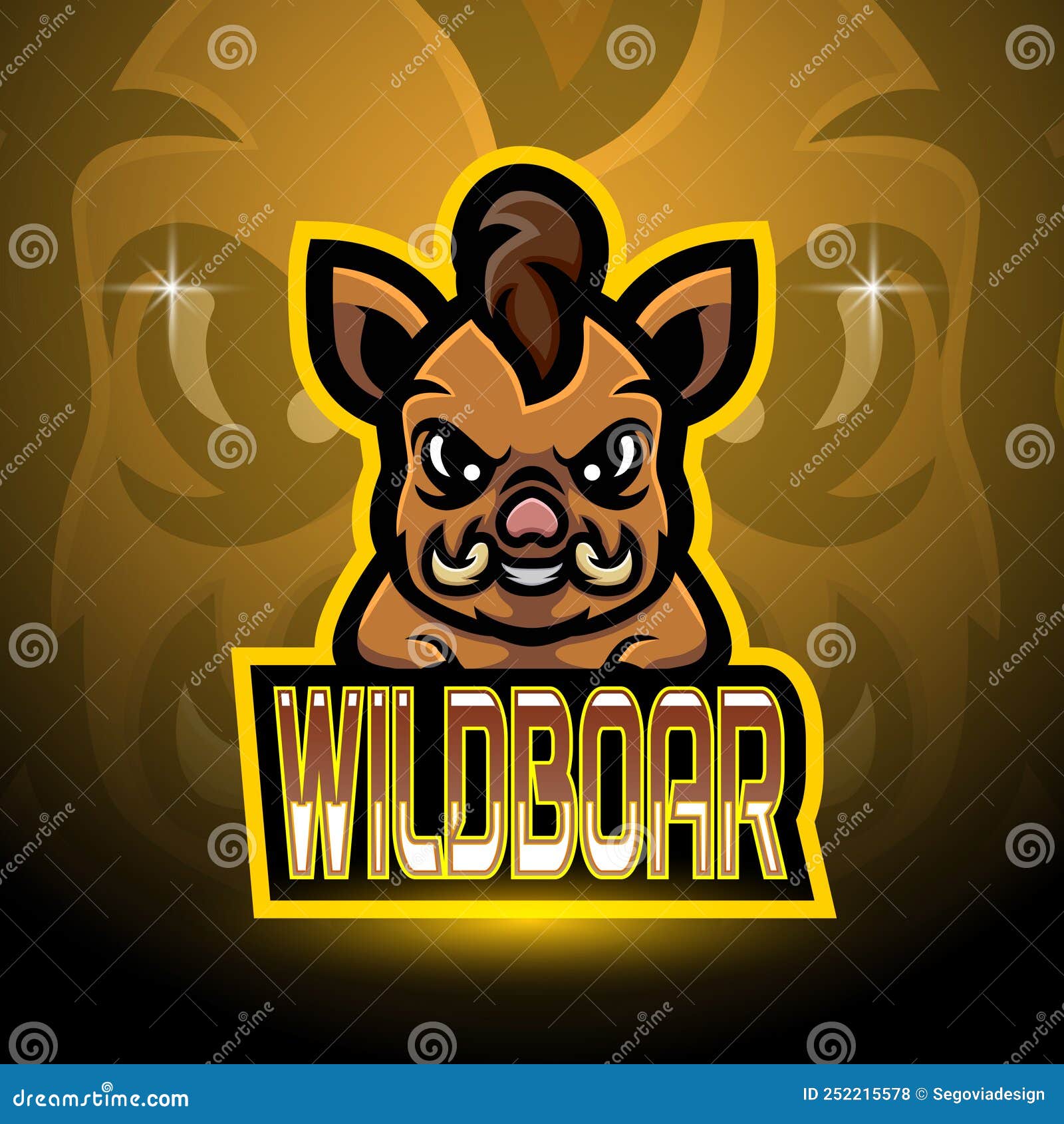 Boar Esport Gaming Mascot Logo Template Vector. Modern Head Boar Logo ...