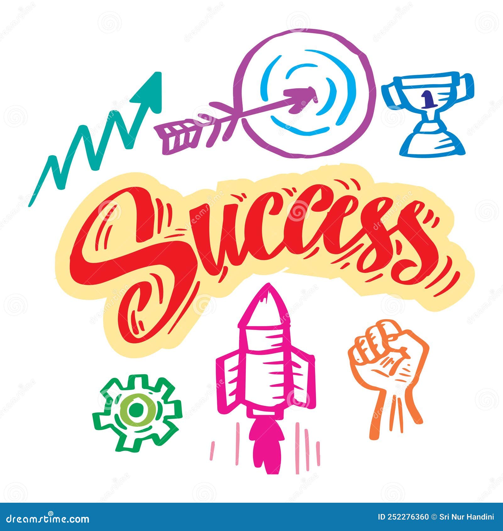 Success Doodles. Vector Illustration On White Background ...