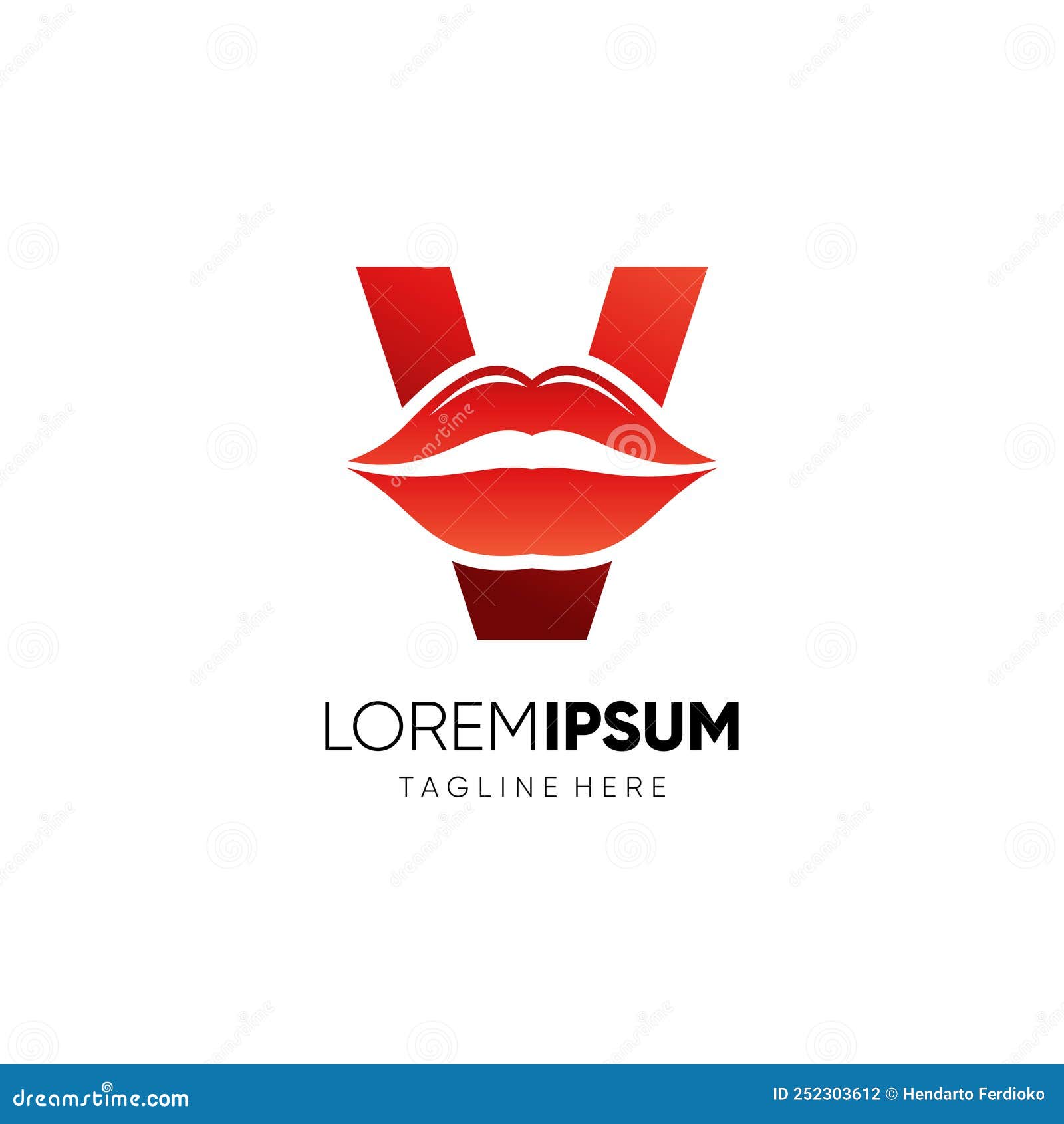 Letter V Lips Initial Logo Design Vector Icon Graphic Stock Vector ...