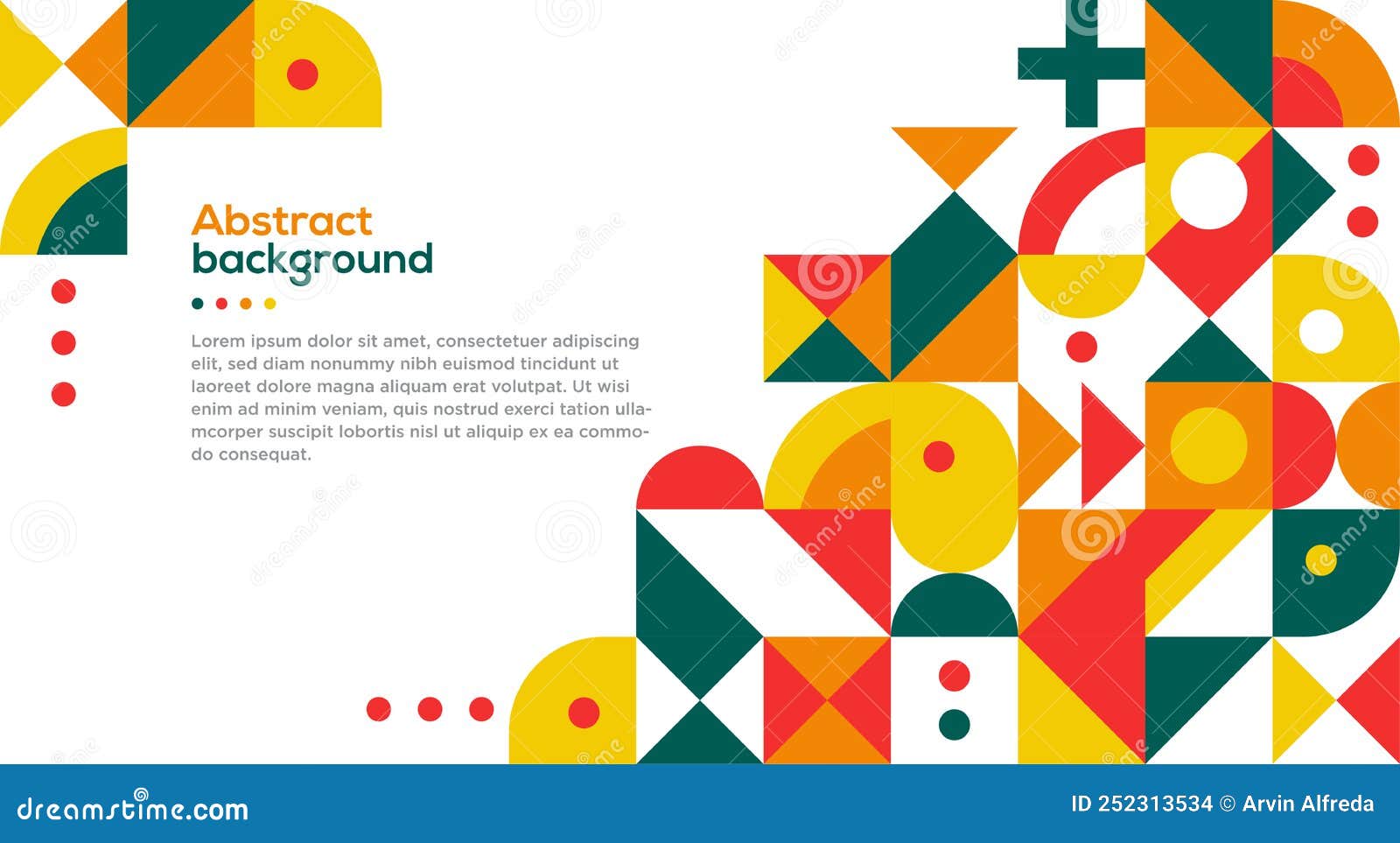 Modern Grid Flyer with Geometric Shapes, Geometry Graphics and Abstract ...