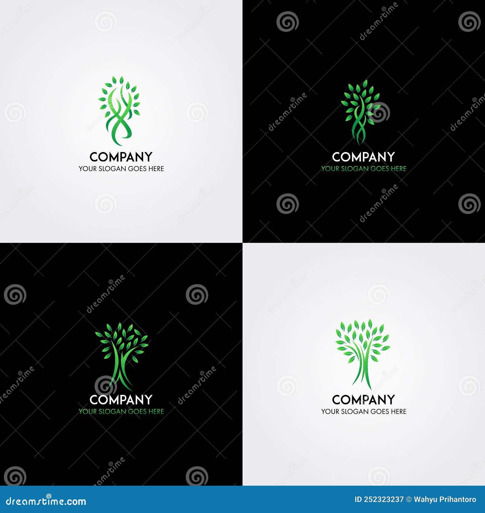 Tree Nature Business Company Logo Abstract Template Stock Vector ...