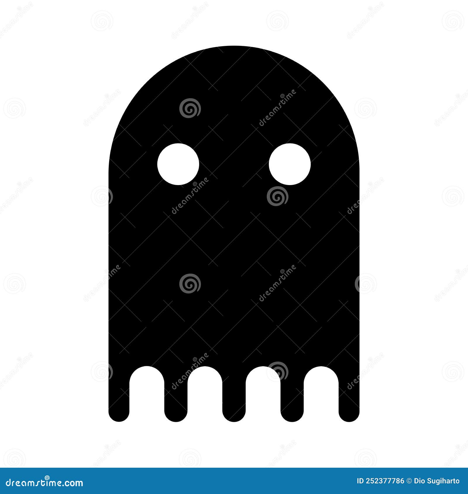 Ghost Icon, Full Black. Suitable for Website Stock Vector ...