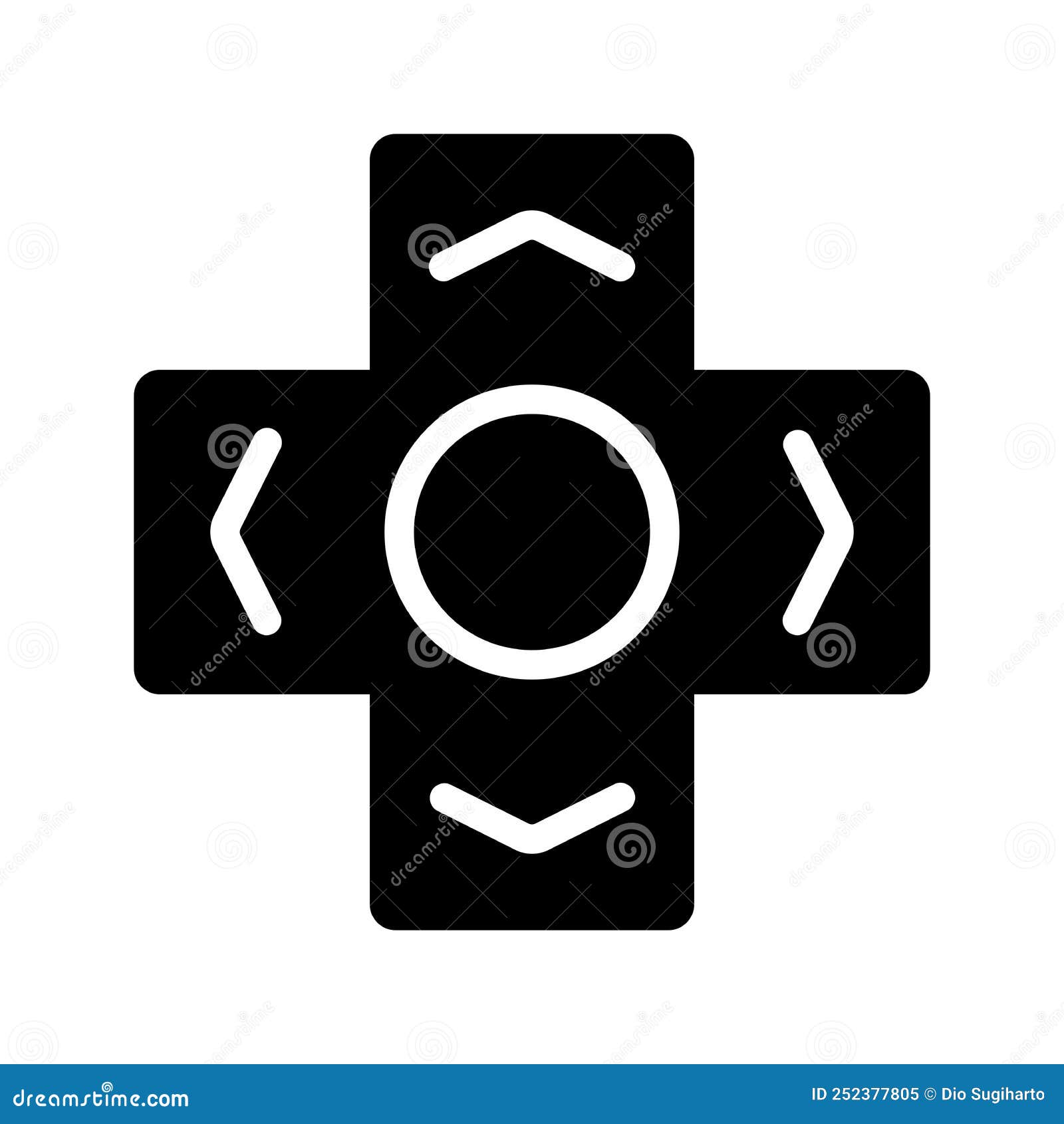 Game Direction Button Icon, Full Black. Suitable for Website Stock ...