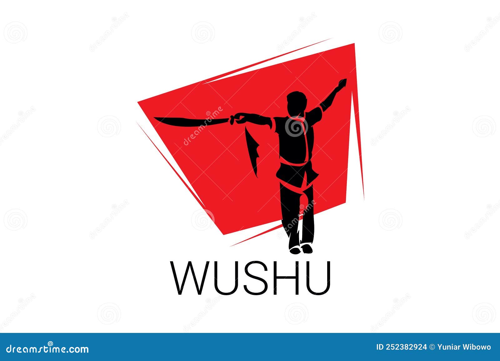 Wushu Sport Vector Line Icon. Sportman, Fighting Stance Stock Vector ...