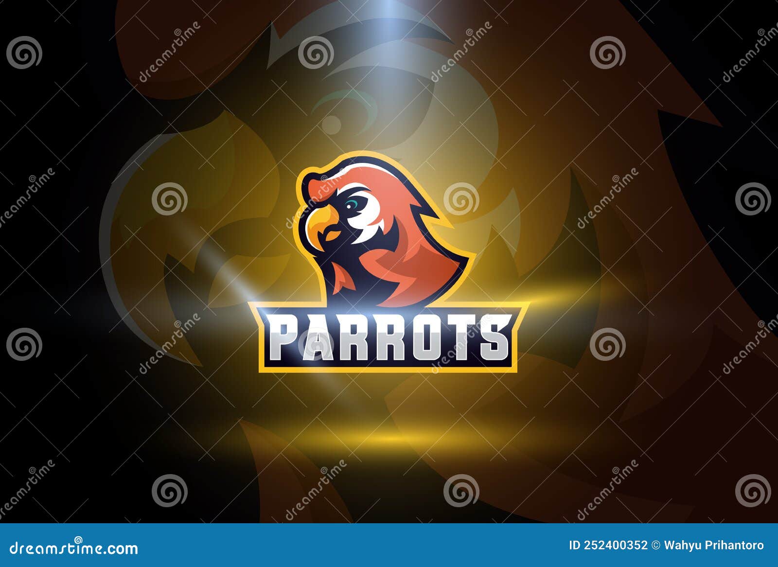 Parrot Esports Logo Illustration Stock Vector - Illustration of america ...