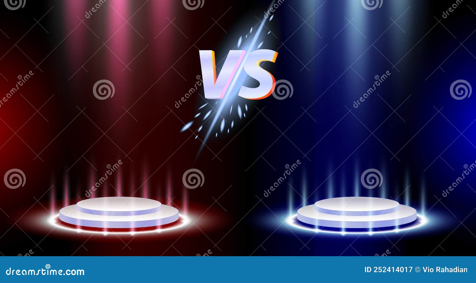 Versus Game Cover Banner Sport Vs Team. Versus Screen Design Battle ...