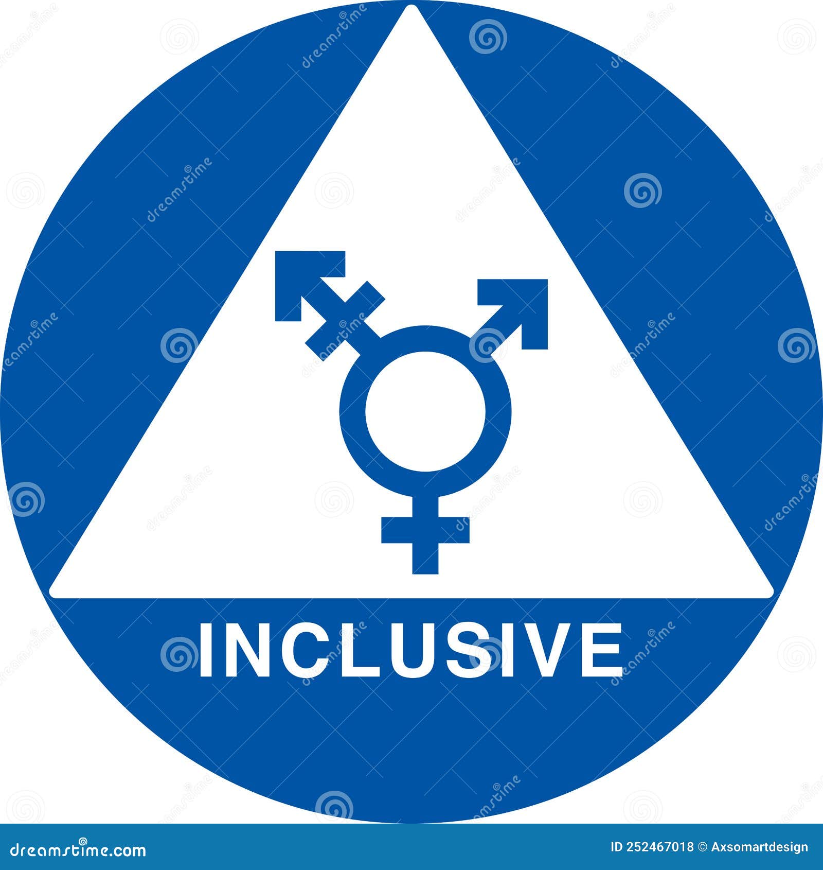 Inclusive Bathroom Sign | Symbol For All Gender And Gender Neutral ...