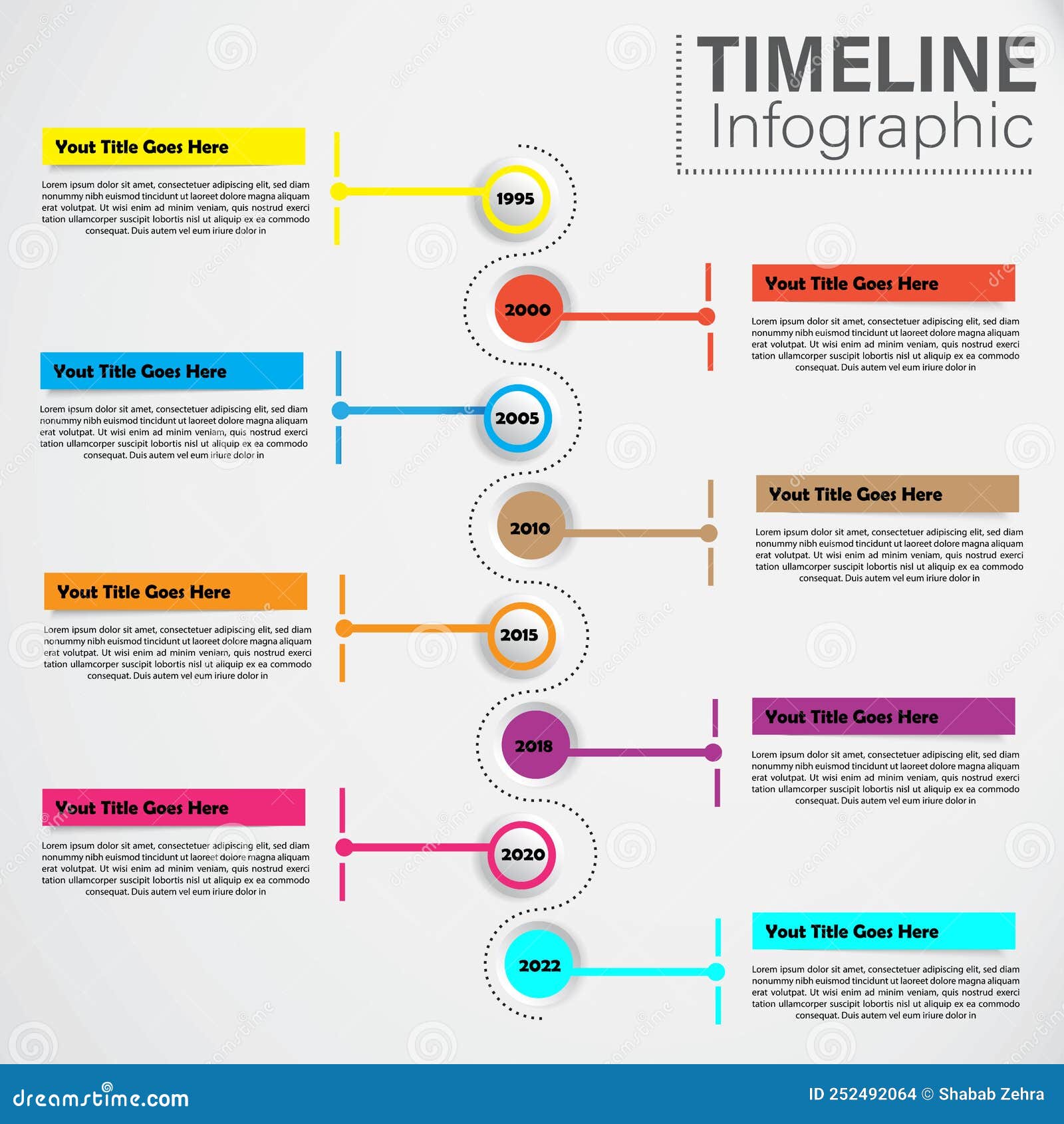 Vector Illustration of Timeline Infographic Report with Progressive ...